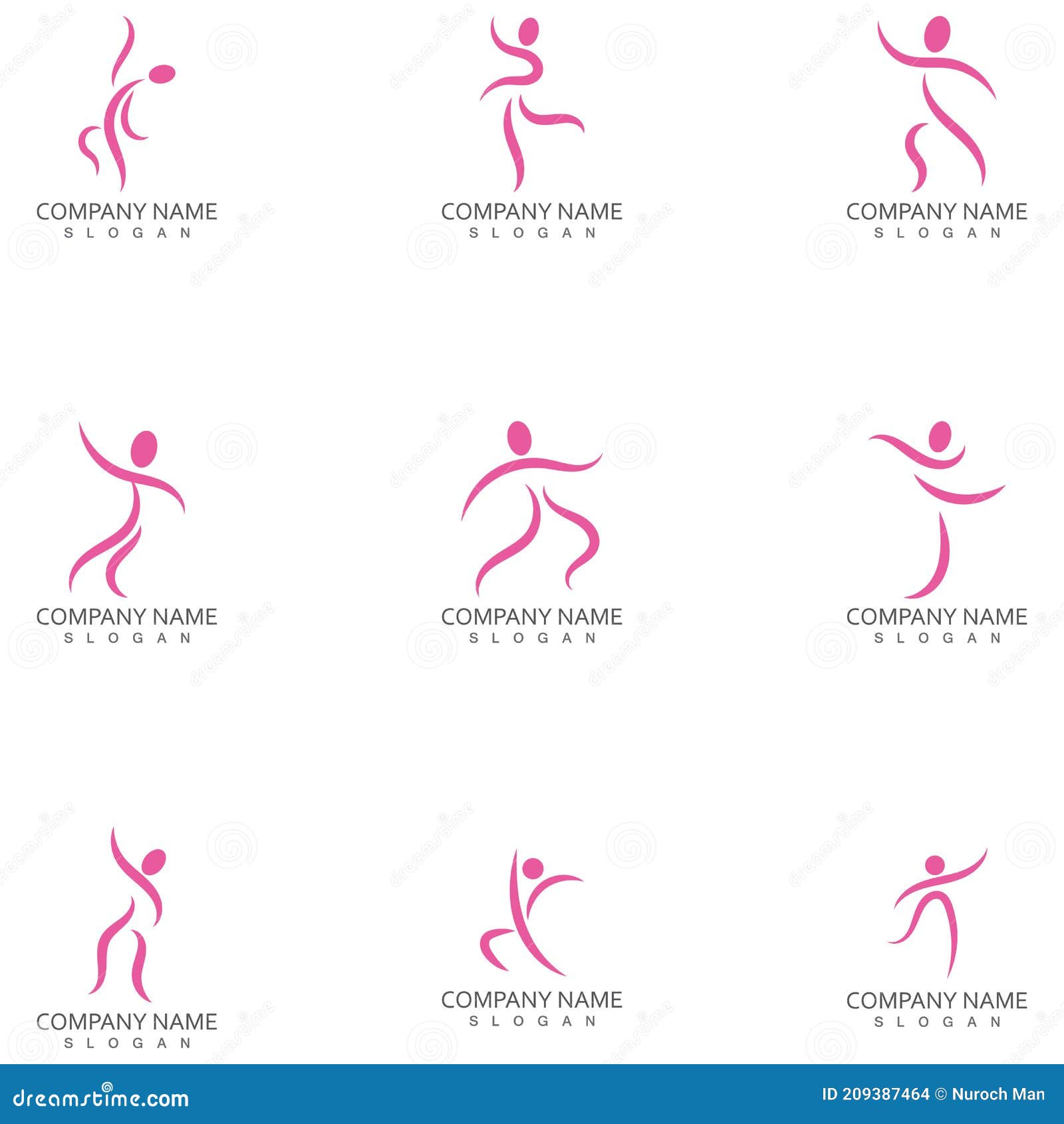 Dancer Logo and Symbol Vector. Stock Vector - Illustration of party ...