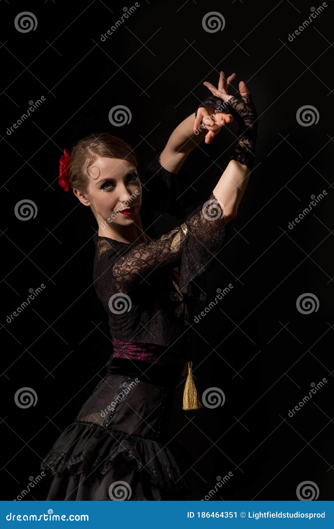 Dancer Looking at Camera and Dancing Stock Image - Image of gesture ...