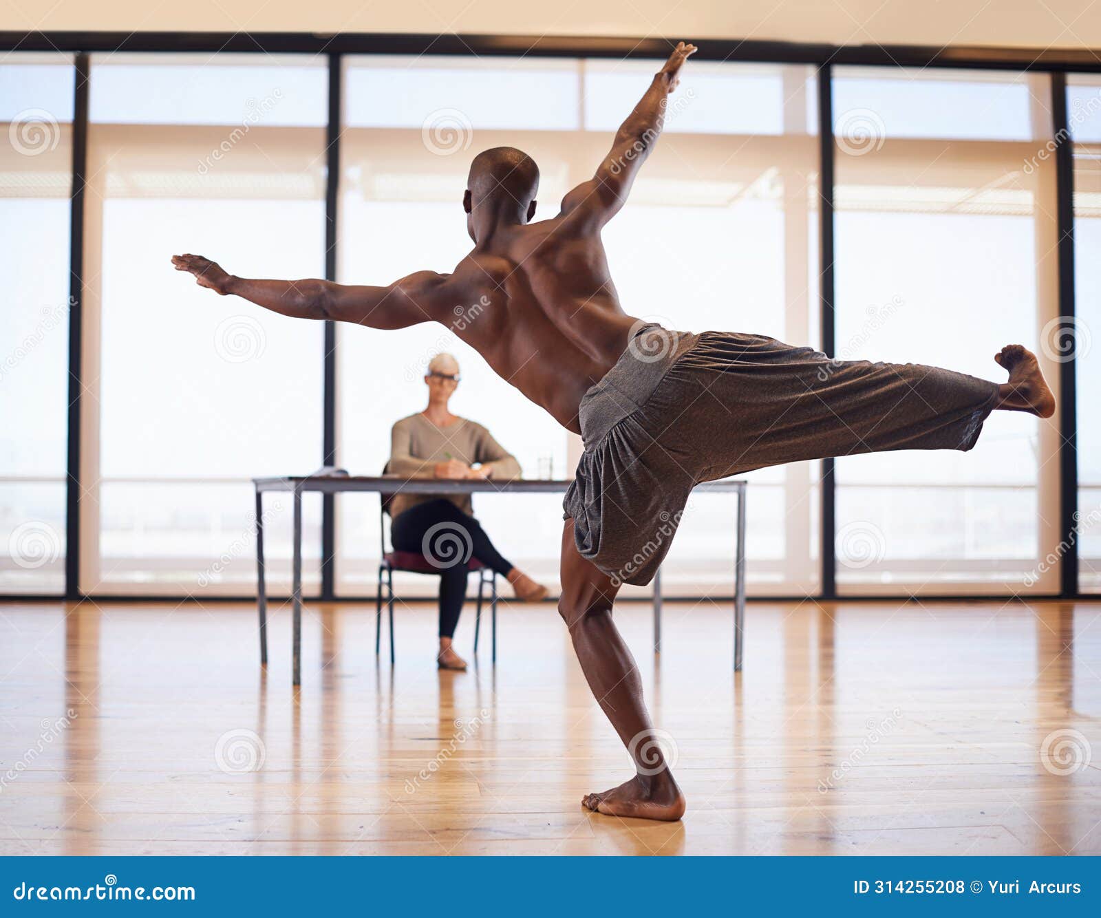 Dancer, Man and Performing Routine in Studio for Auditions, Casting and ...
