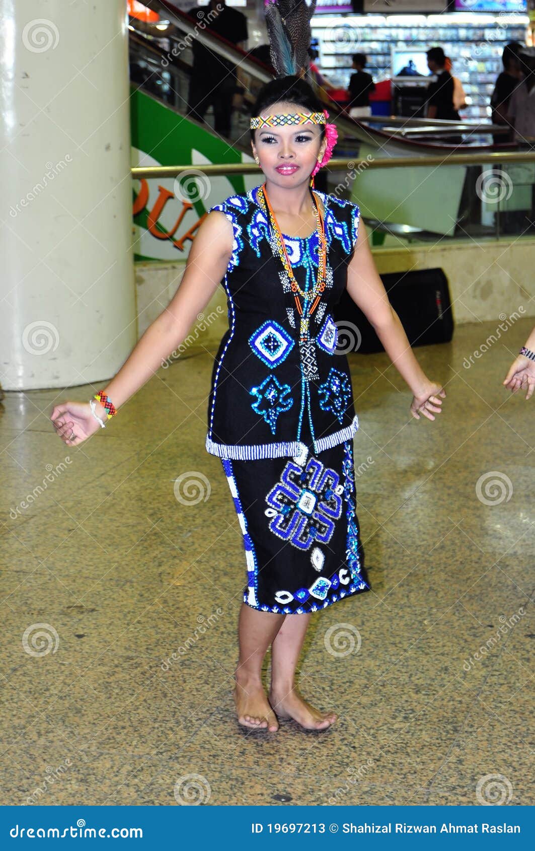 Dancer in Murut Costume editorial stock photo. Image of manifestation ...