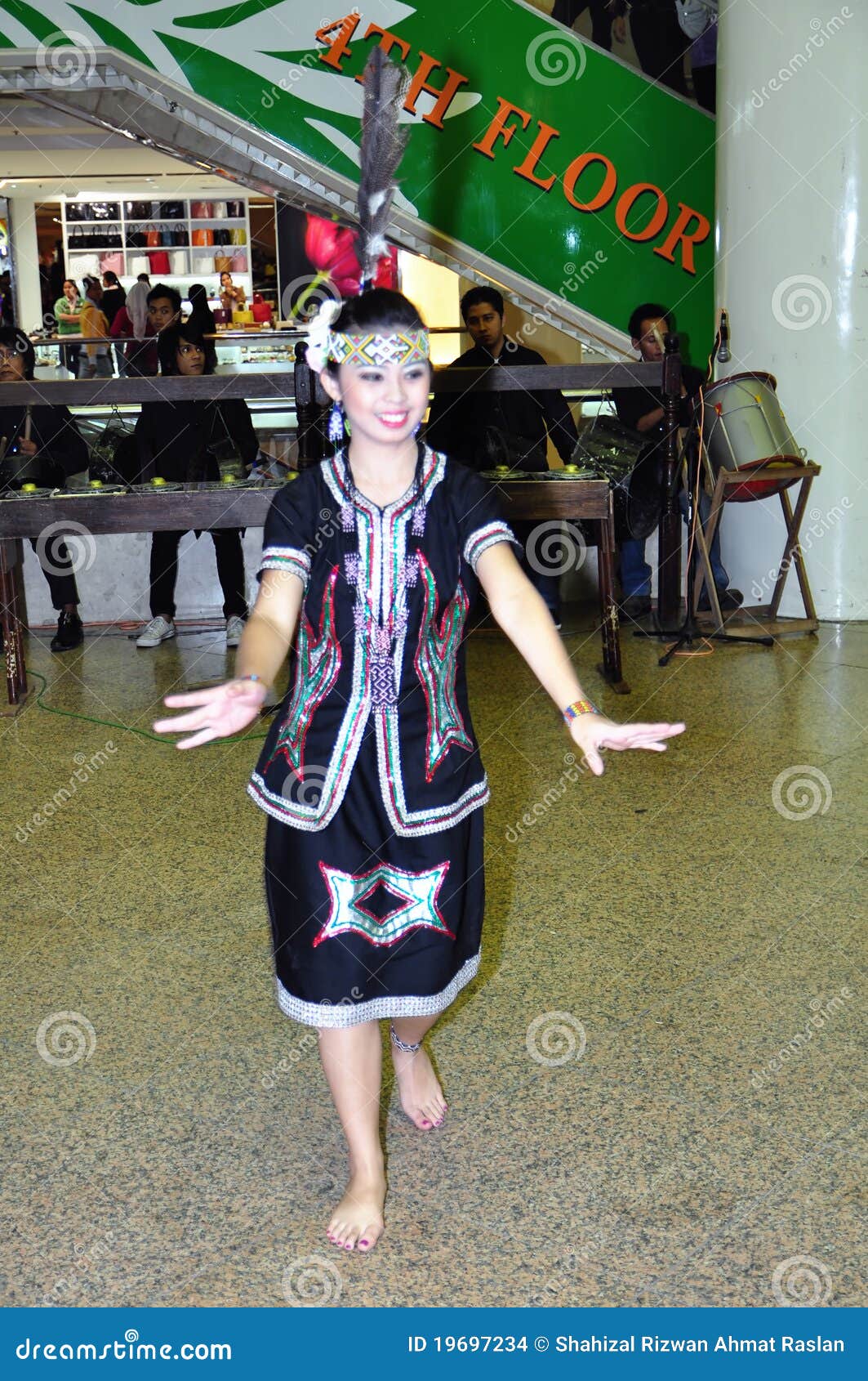 Dancer in Murut Costume editorial stock image. Image of performed ...