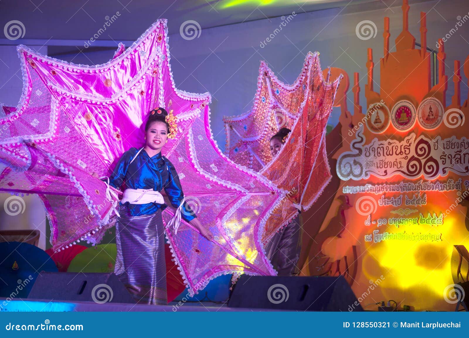 Dancer Performs Traditional Classical Thai Northern `Peacock Dance ...