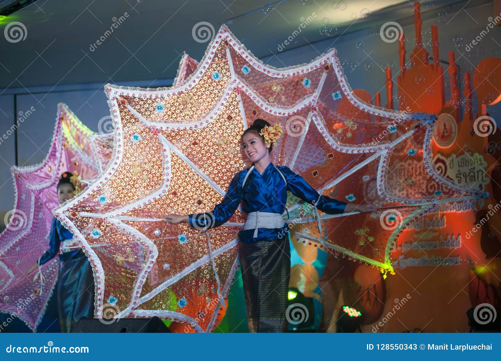 Dancer Performs Traditional Classical Thai Northern `Peacock Dance ...