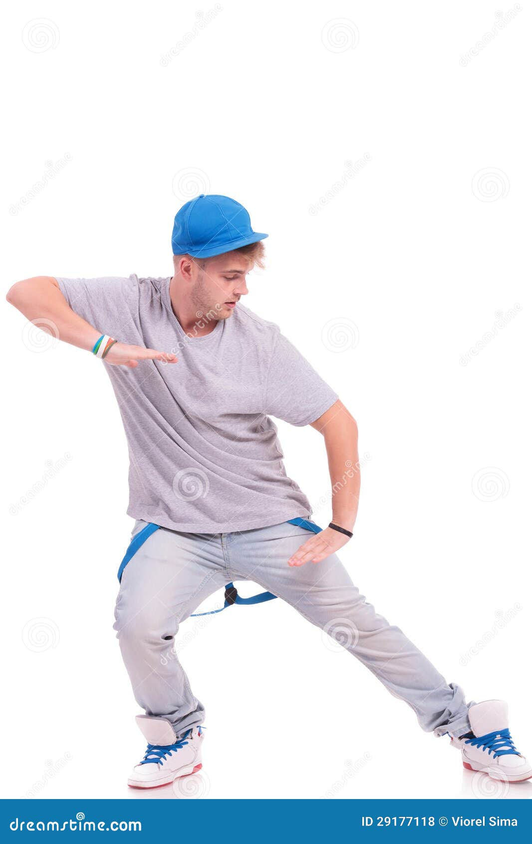 Dancer Posing in Slide Position Stock Photo - Image of fitness, hiphop ...