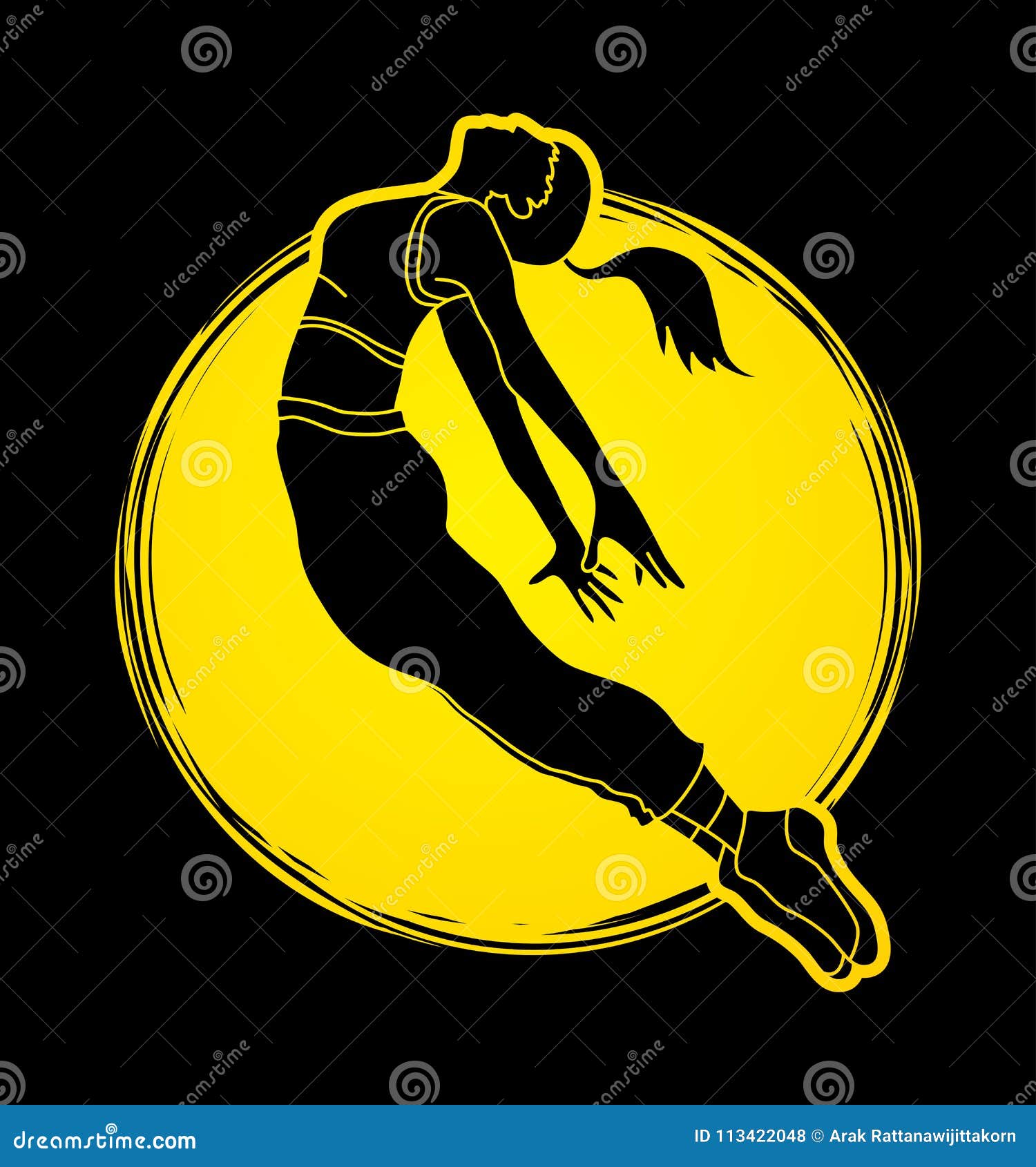 Dancer Practice, Street Dance Graphic Vector Stock Vector ...