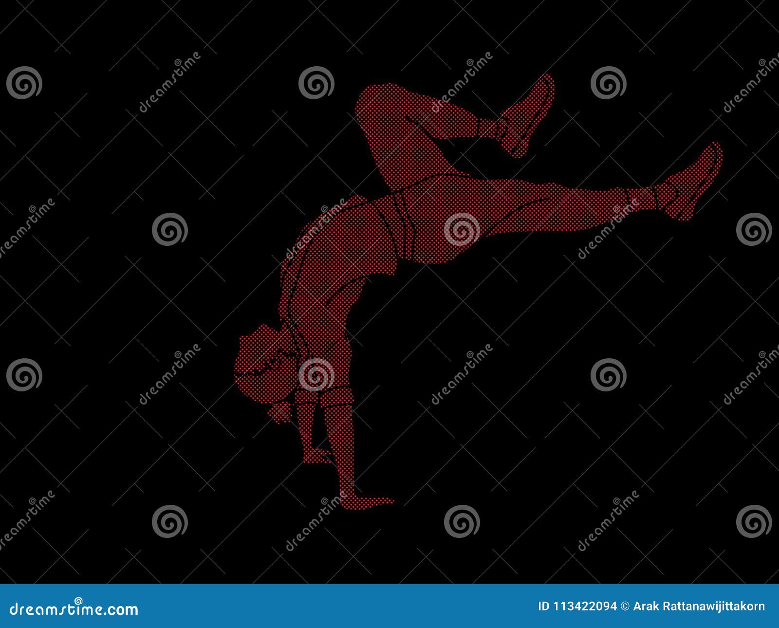 Dancer Practice, Street Dance Graphic Vector Stock Vector ...