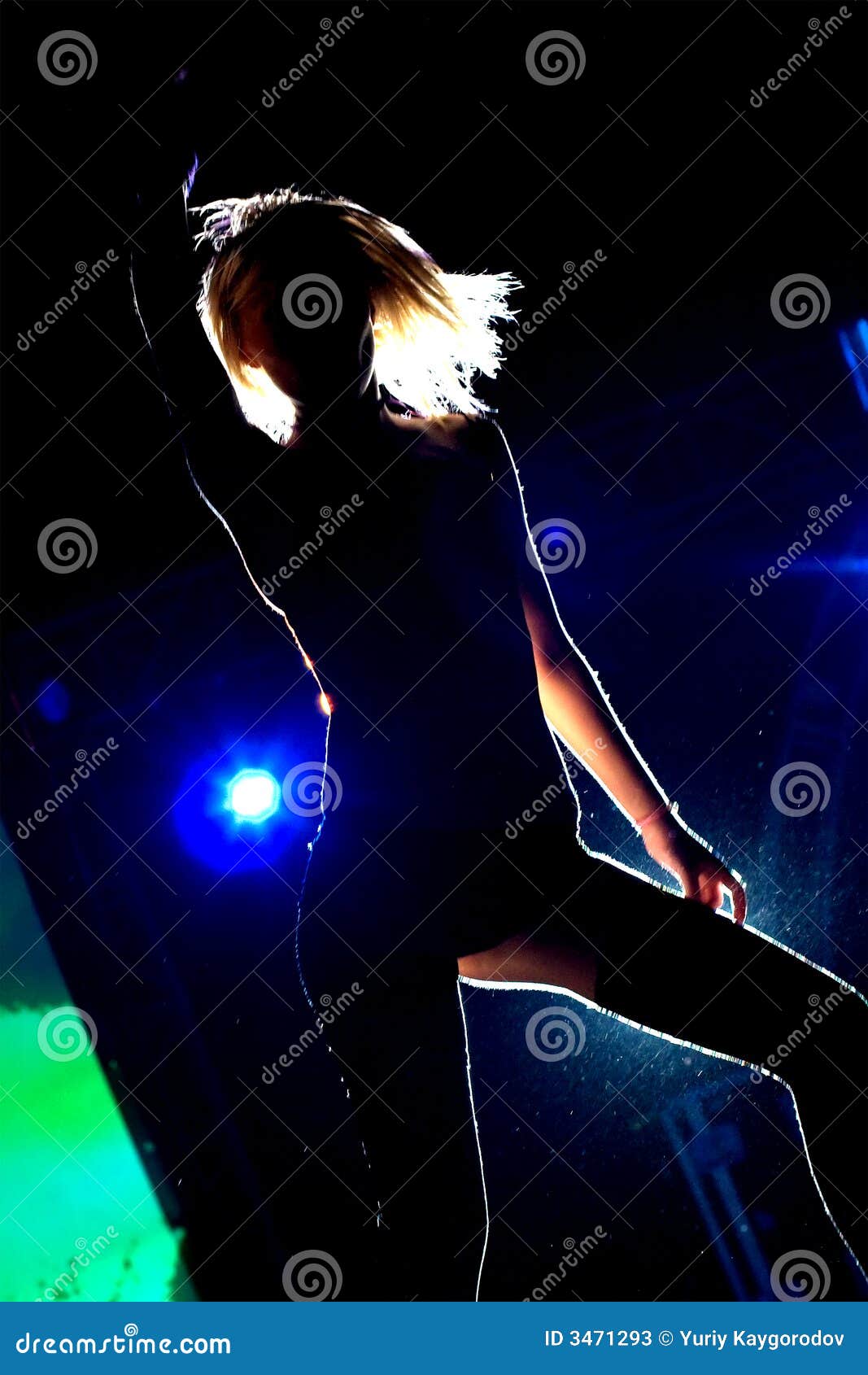 Dancer on the rave stock image. Image of equipment, lighting - 3471293