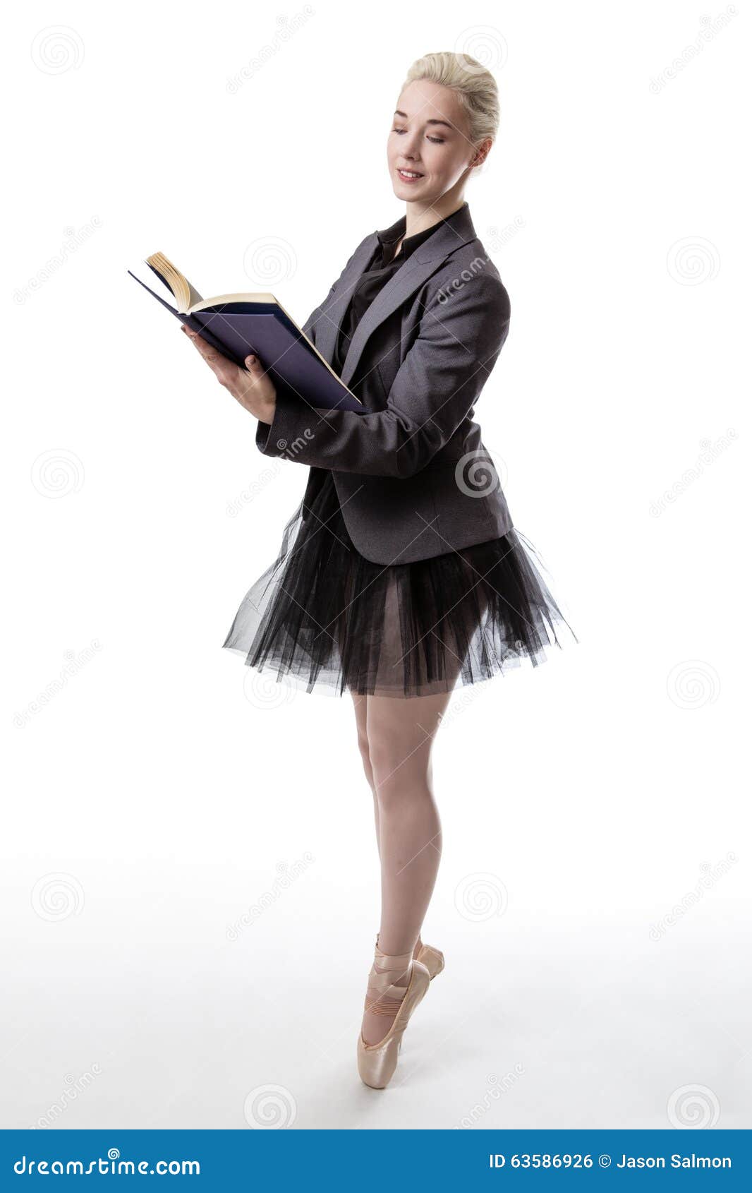Dancer reading stock photo. Image of graceful, ballerina - 63586926