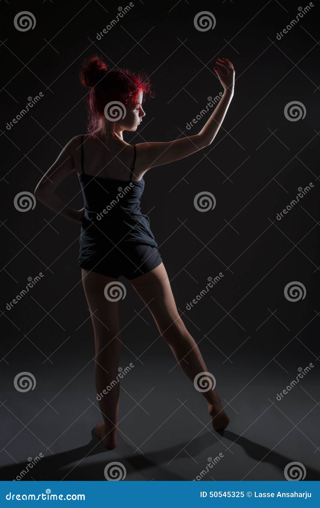 Dancer with Red Hair stock image. Image of dancing, studio - 50545325
