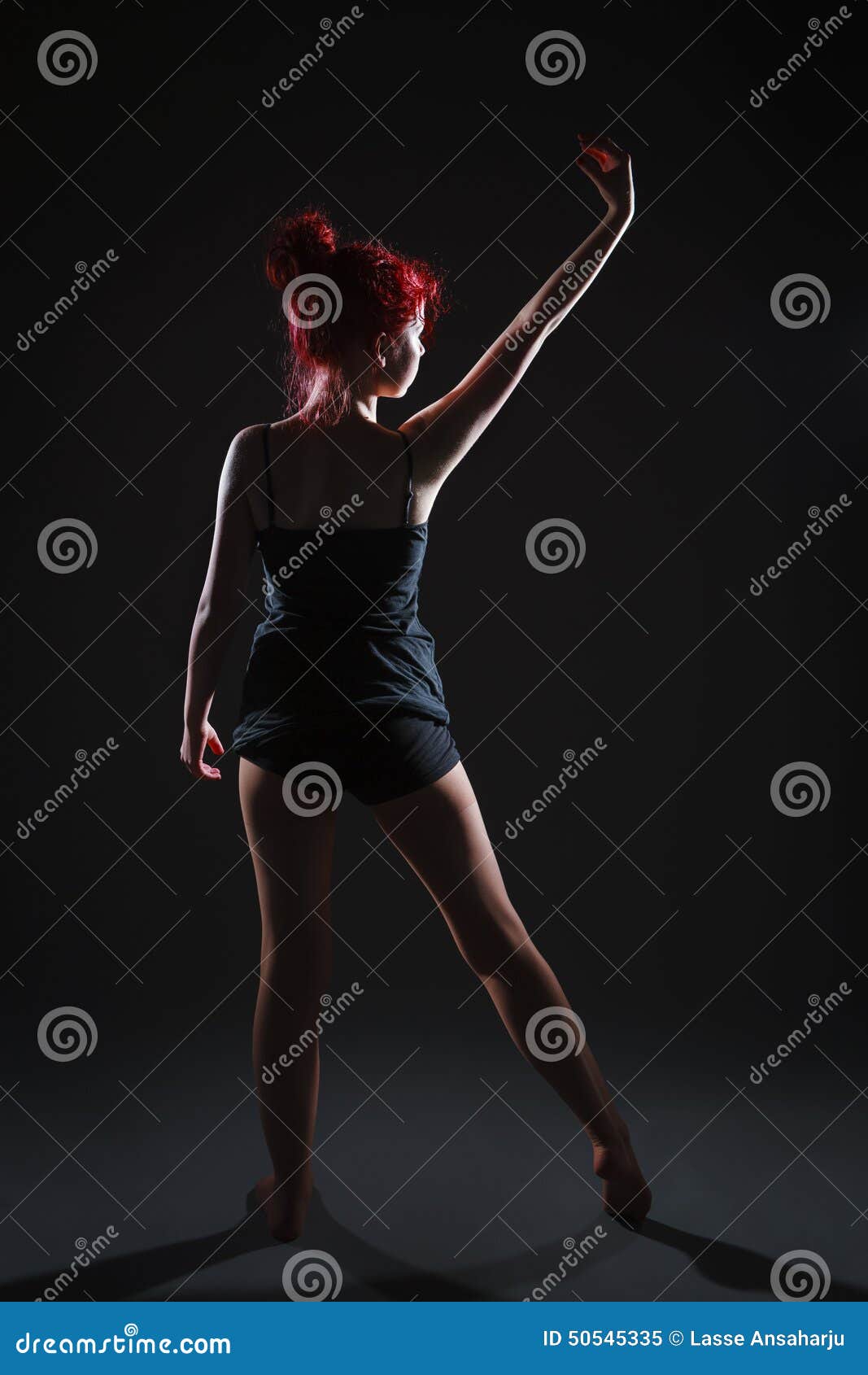Dancer with Red Hair stock image. Image of shadow, dancer - 50545335