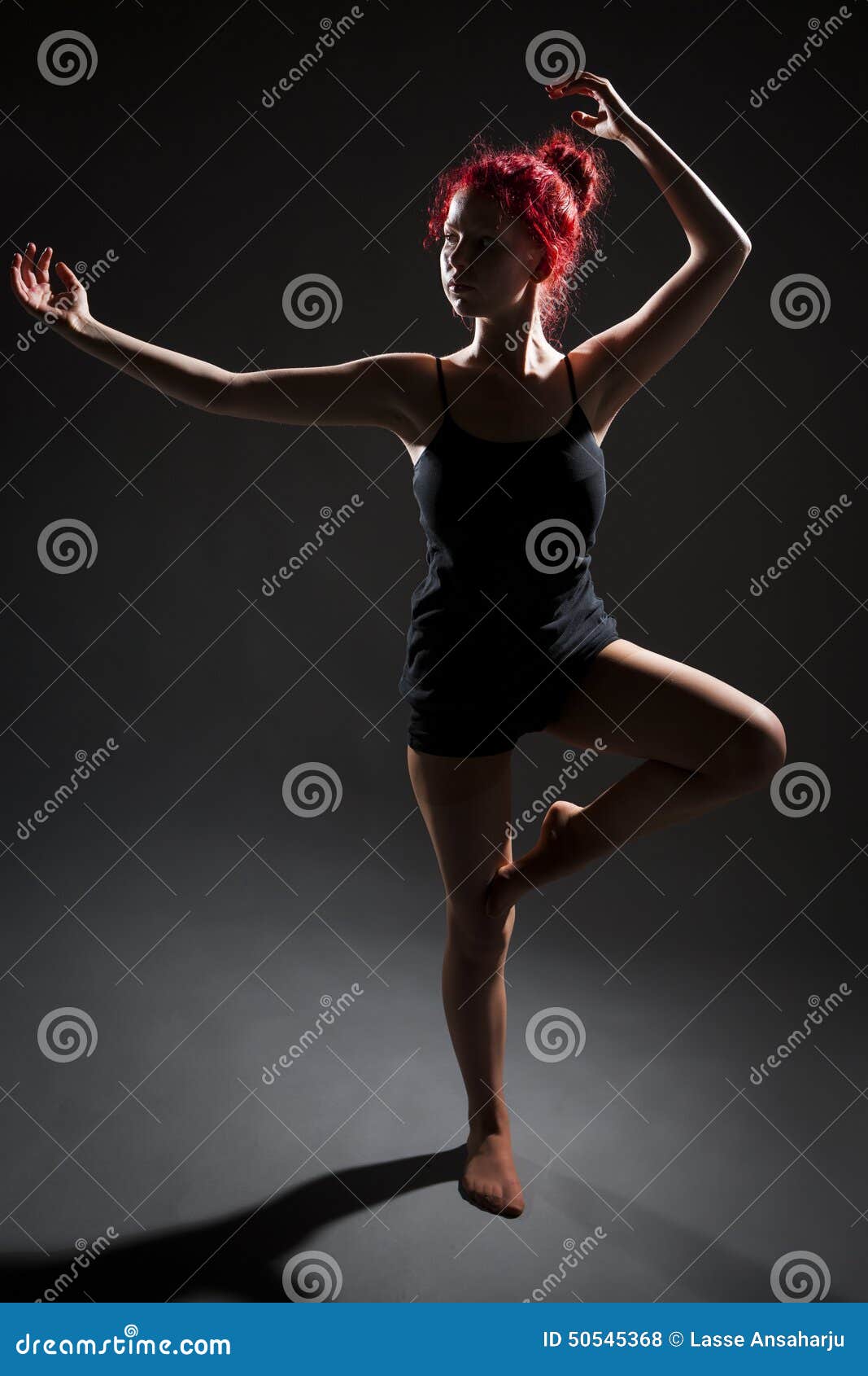 Dancer with Red Hair stock photo. Image of pretty, girl - 50545368