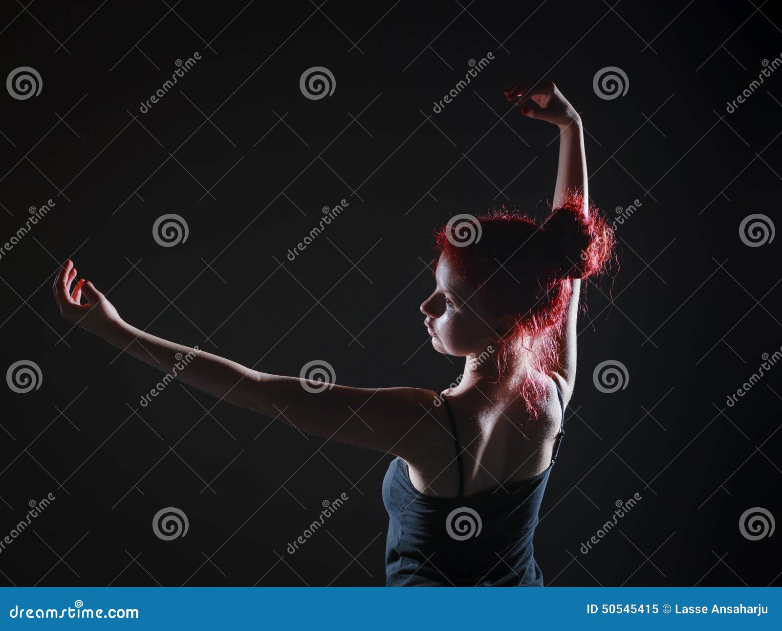 Dancer with Red Hair stock image. Image of dancing, pretty - 50545415