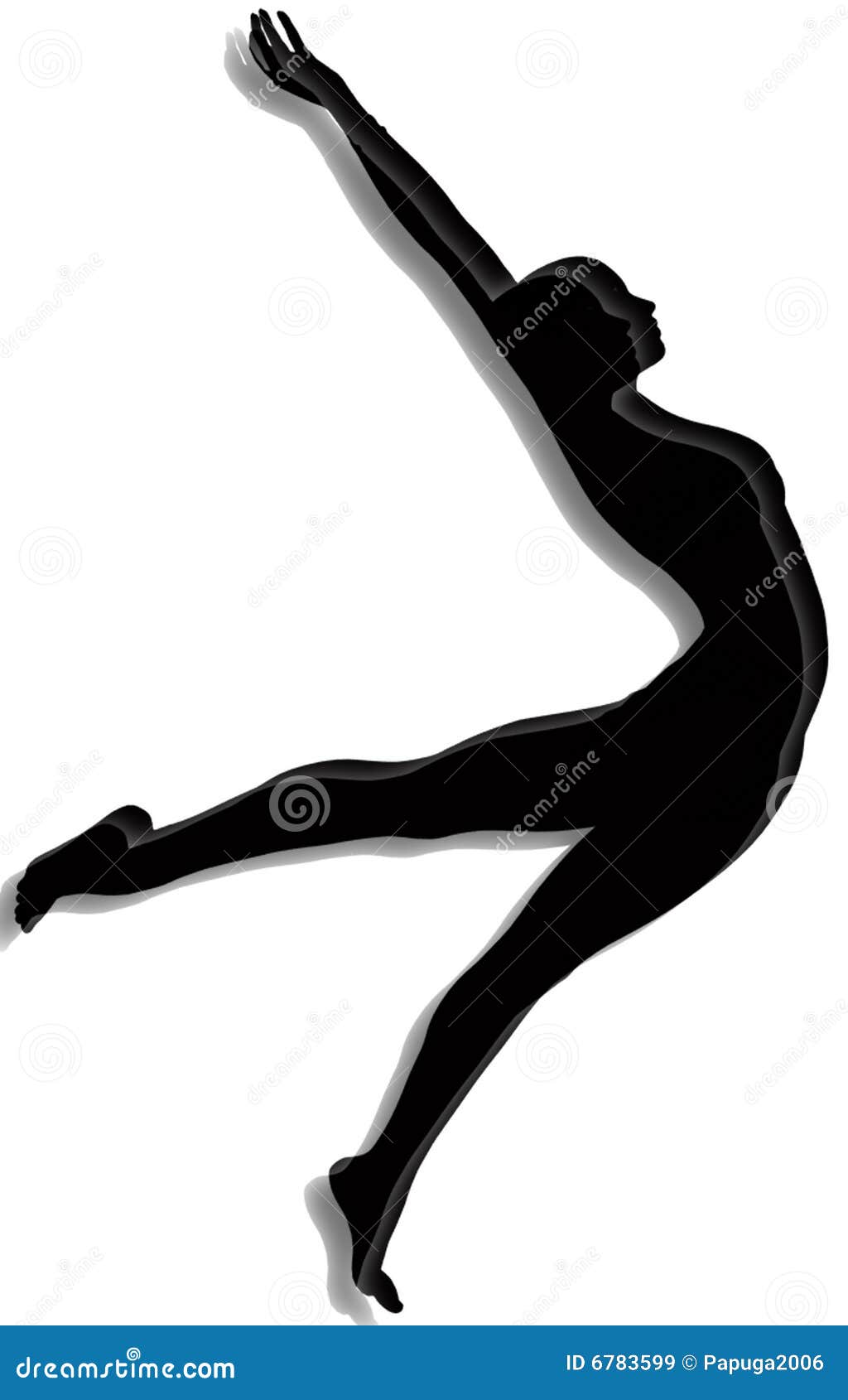 Dancer with shadow stock illustration. Illustration of shape - 6783599