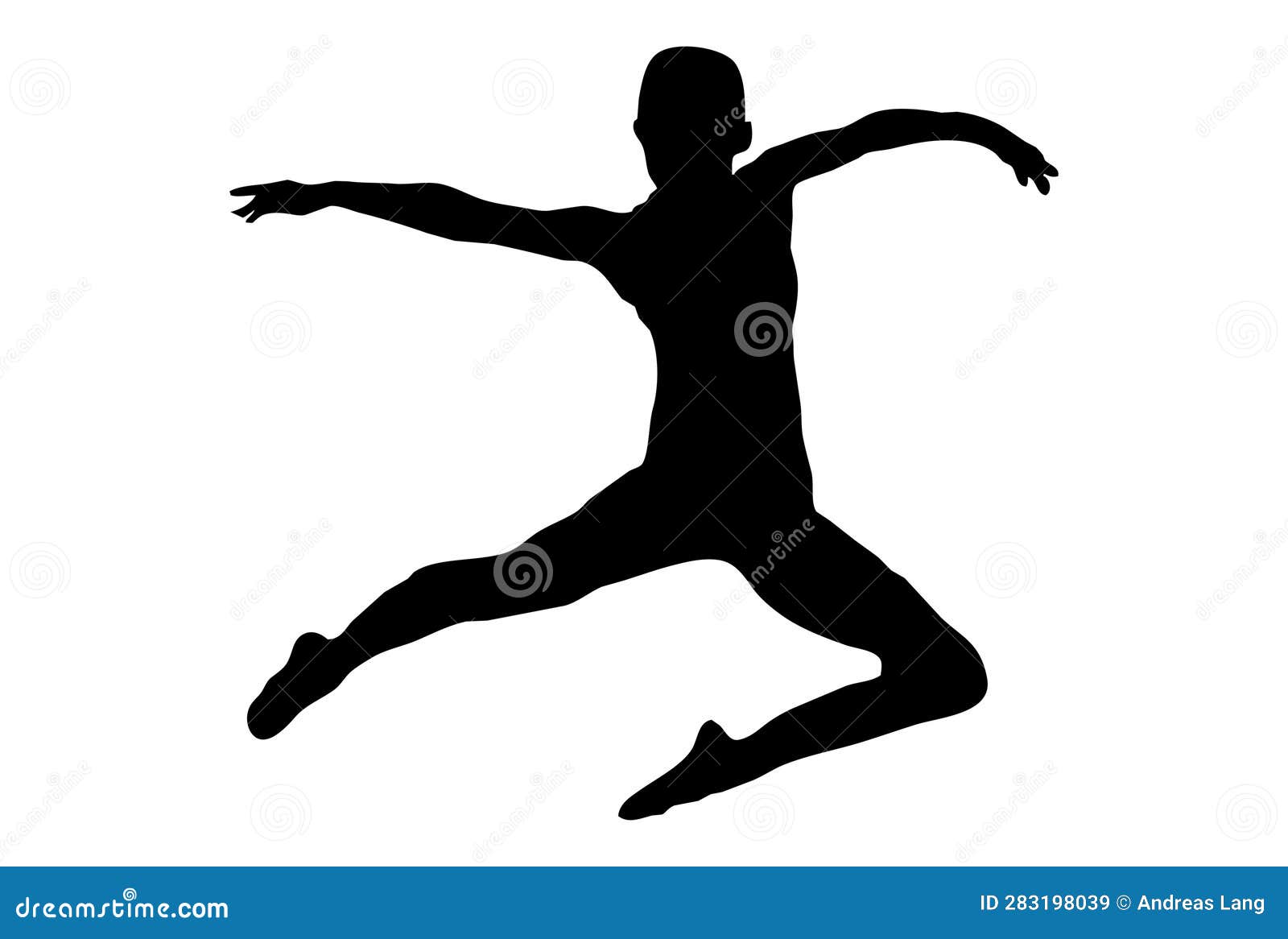 Dancer Silhouette Dancing Human Model Shadow Dance Illustration Art ...