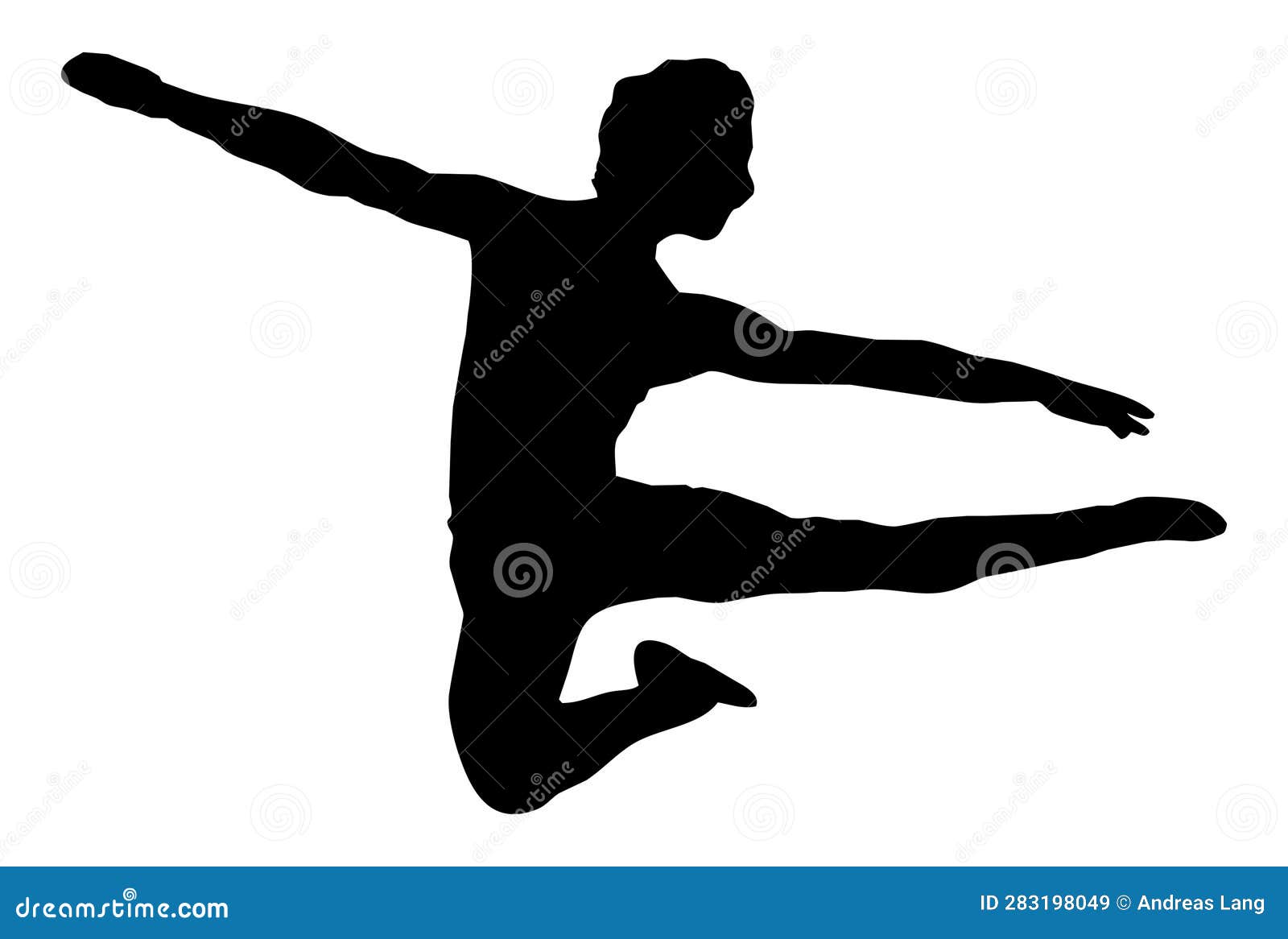 Dancer Silhouette Dancing Human Model Shadow Dance Illustration Art ...
