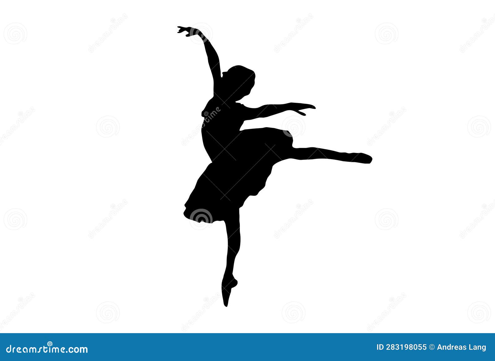 Dancer Silhouette Dancing Human Model Shadow Dance Illustration Art ...