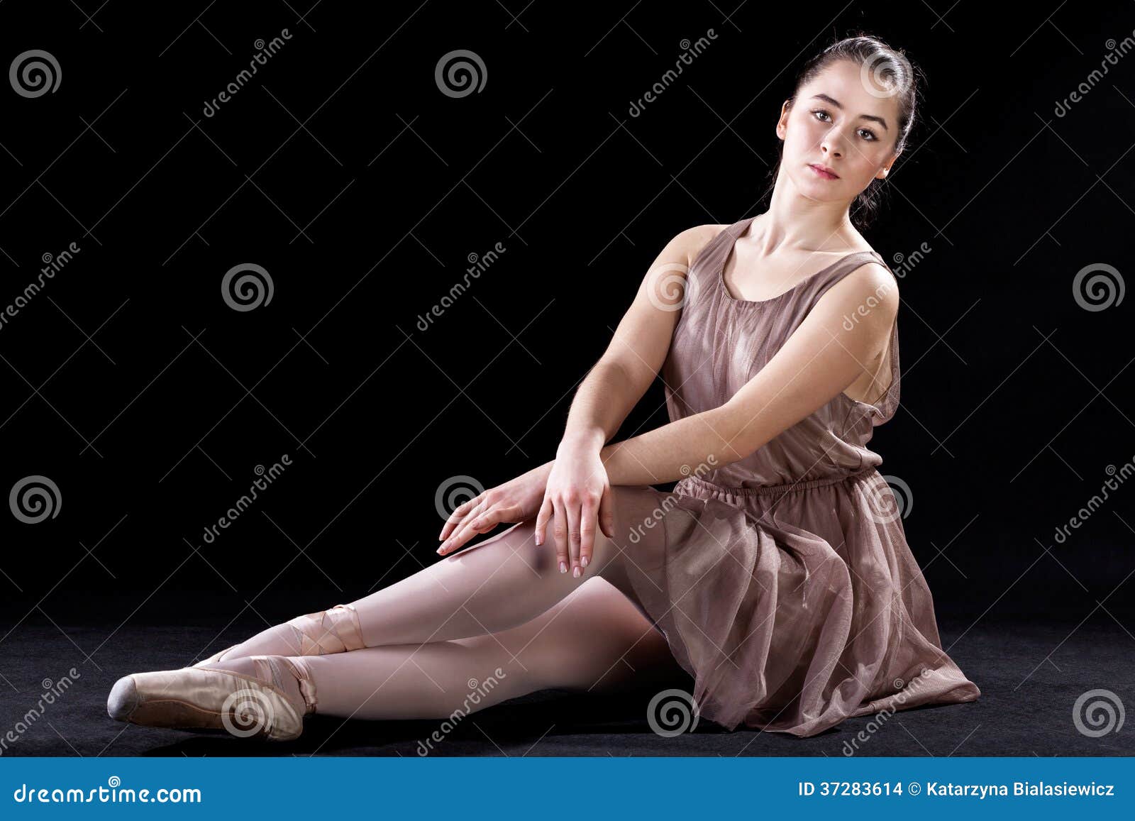 Dancer sitting with grace stock photo. Image of grace - 37283614