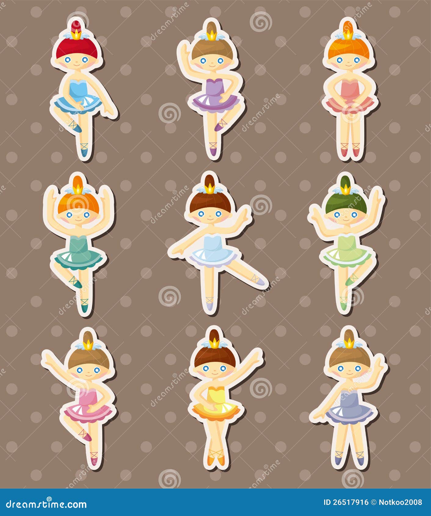 Dancer stickers stock vector. Illustration of female - 26517916
