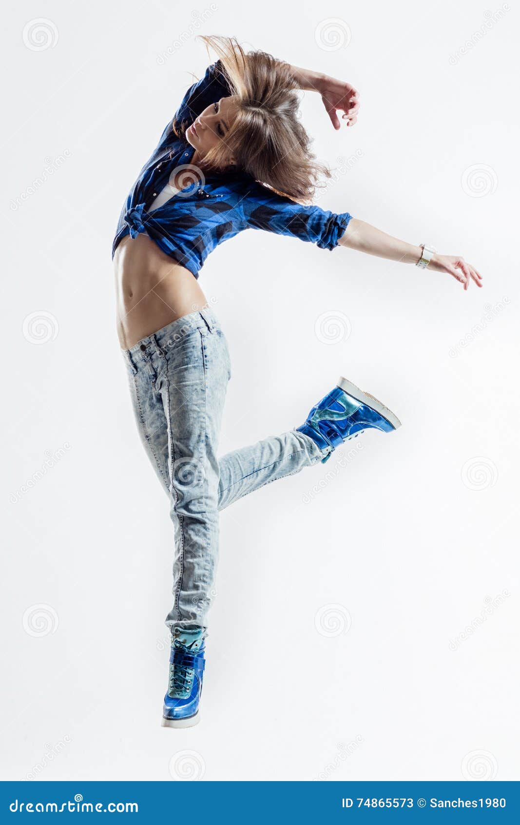The dancer in studio stock image. Image of beauty, elegance - 74865573