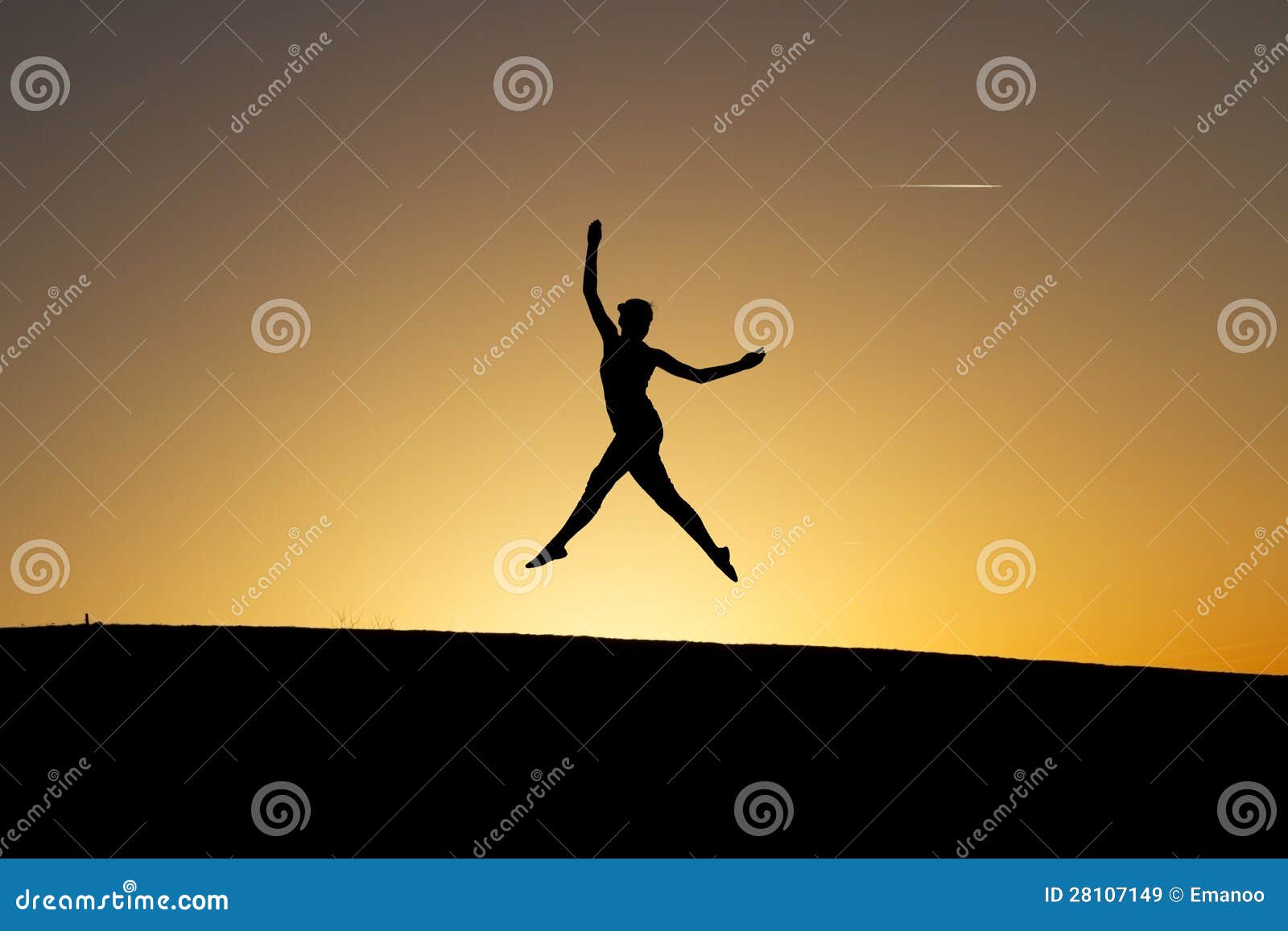 Dancer in sunset stock image. Image of beach, beautiful - 28107149