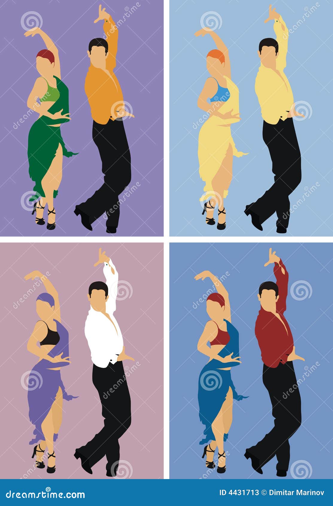 Dancers stock vector. Illustration of dance, male, dancers - 4431713