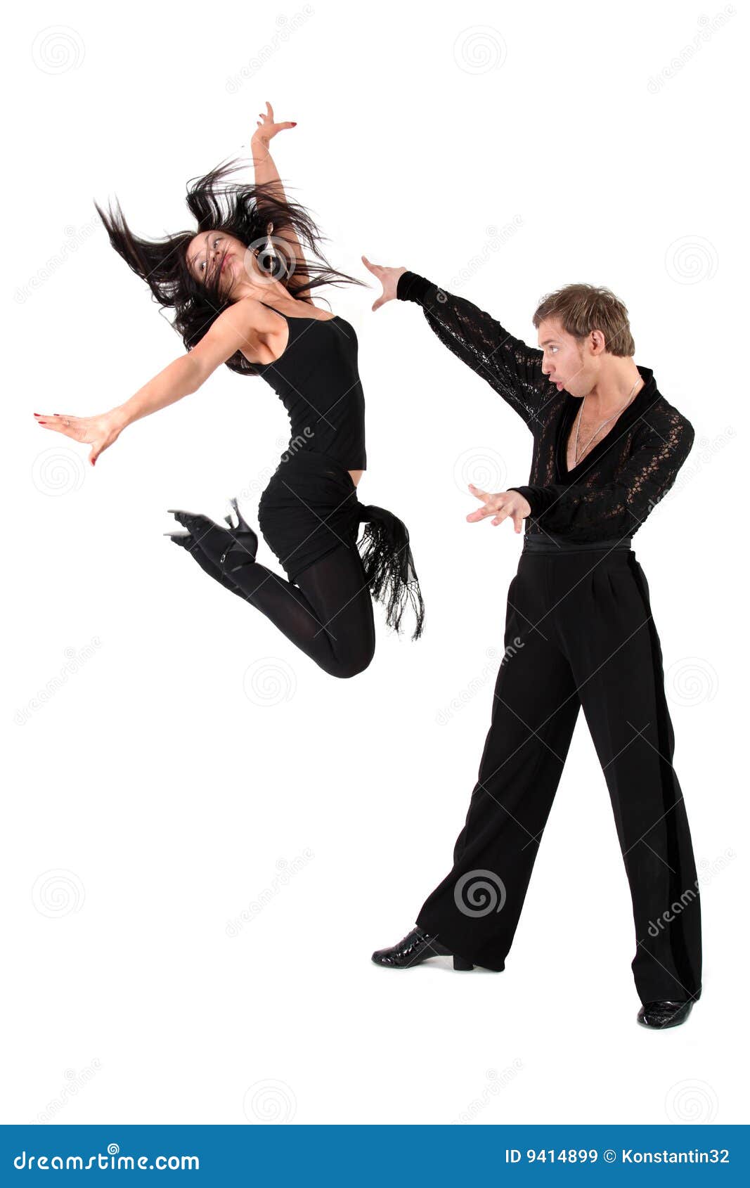 Dancers in action stock image. Image of couple, latin - 9414899