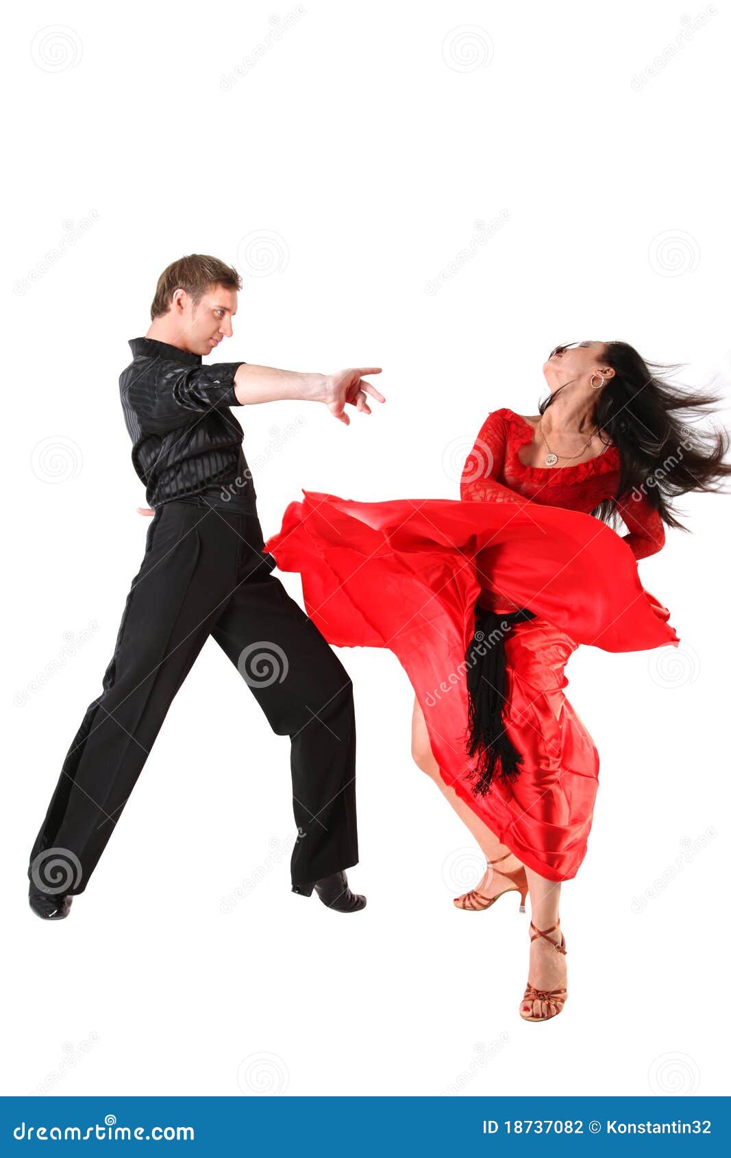 Dancers in action isolated stock photo. Image of attractive - 18737082