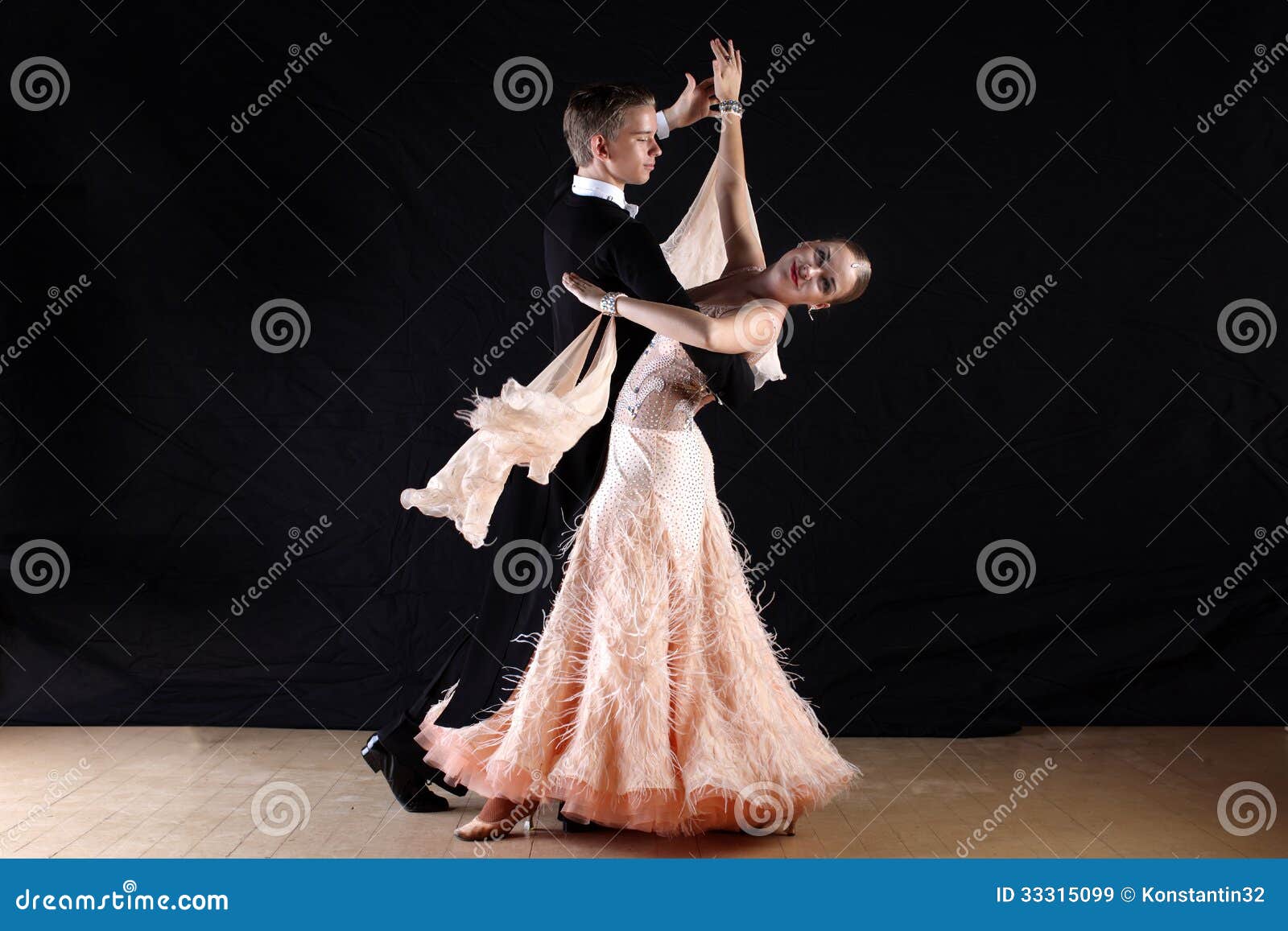 Dancers in ballroom stock image. Image of modern, emotion - 33315099