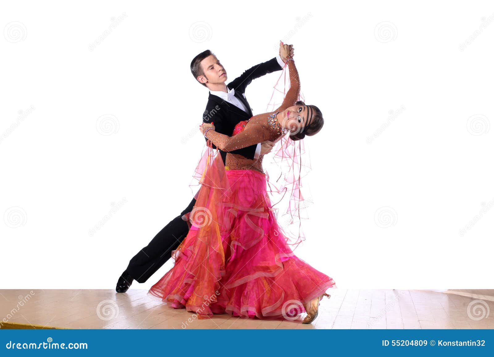 Dancers in ballroom stock image. Image of male, ballet - 55204809