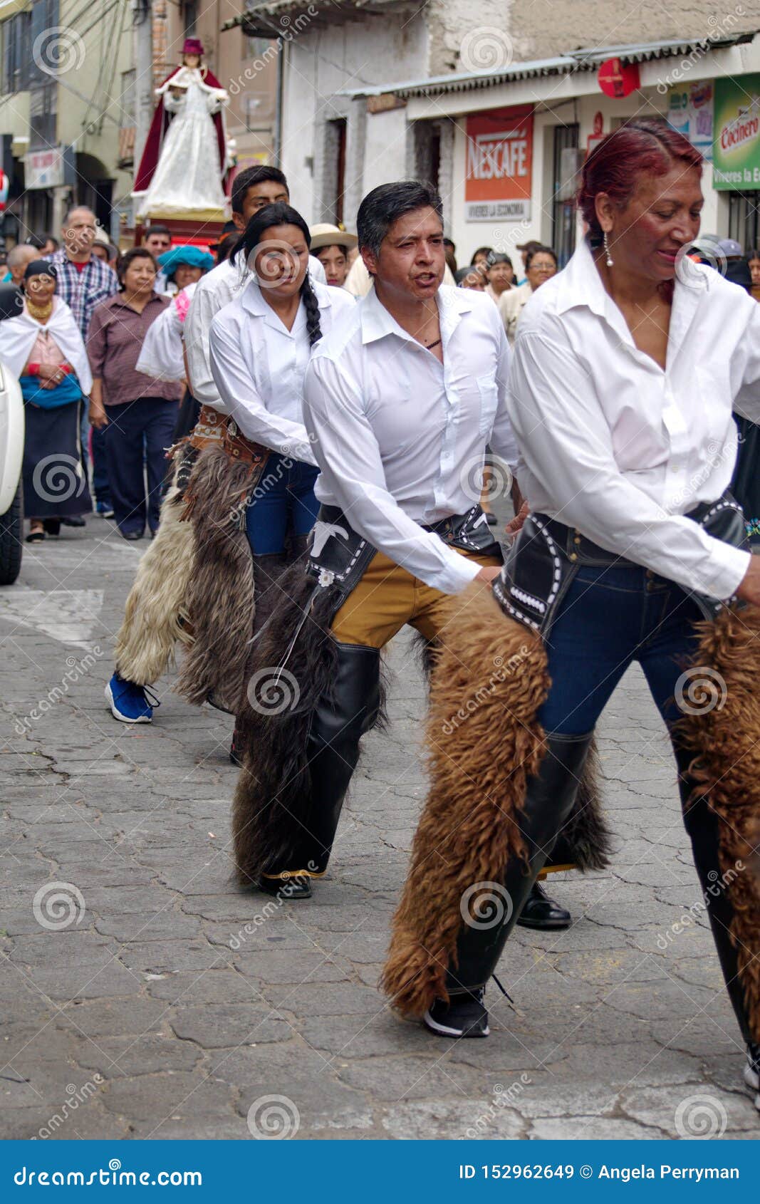 Dancers in Chaps in a Procession Editorial Stock Image - Image of ...