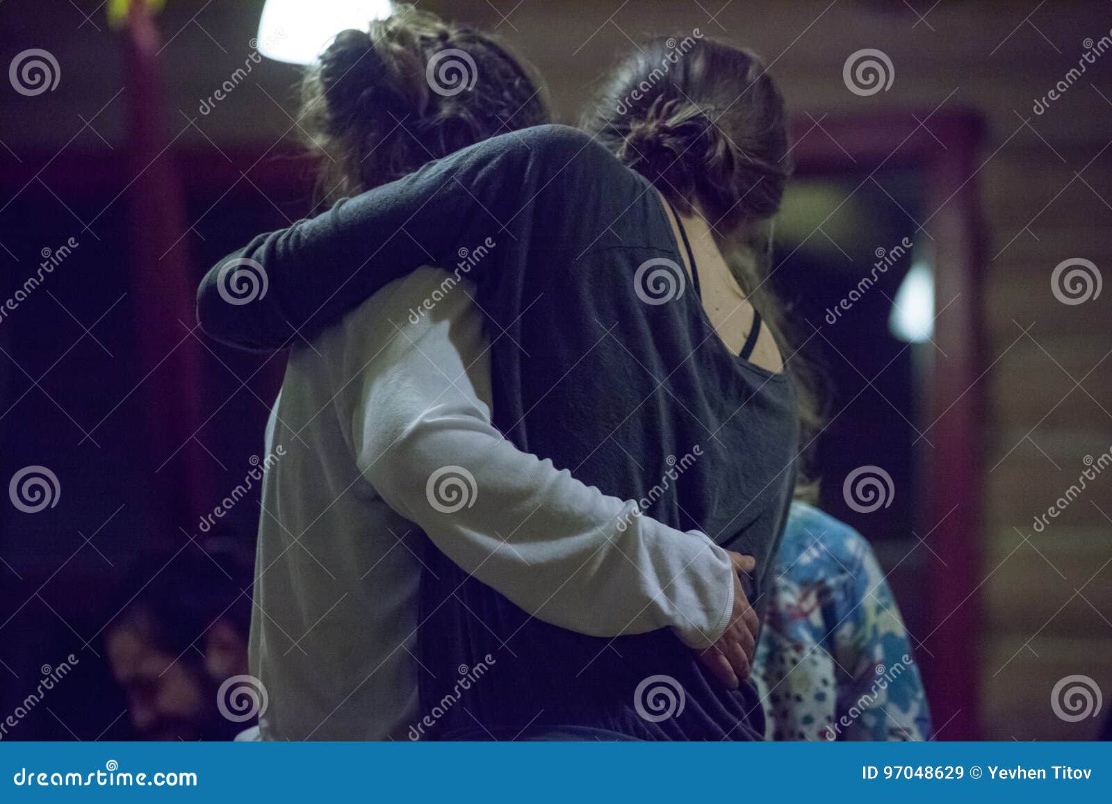 Dancers contact editorial stock image. Image of barefoot - 97048629