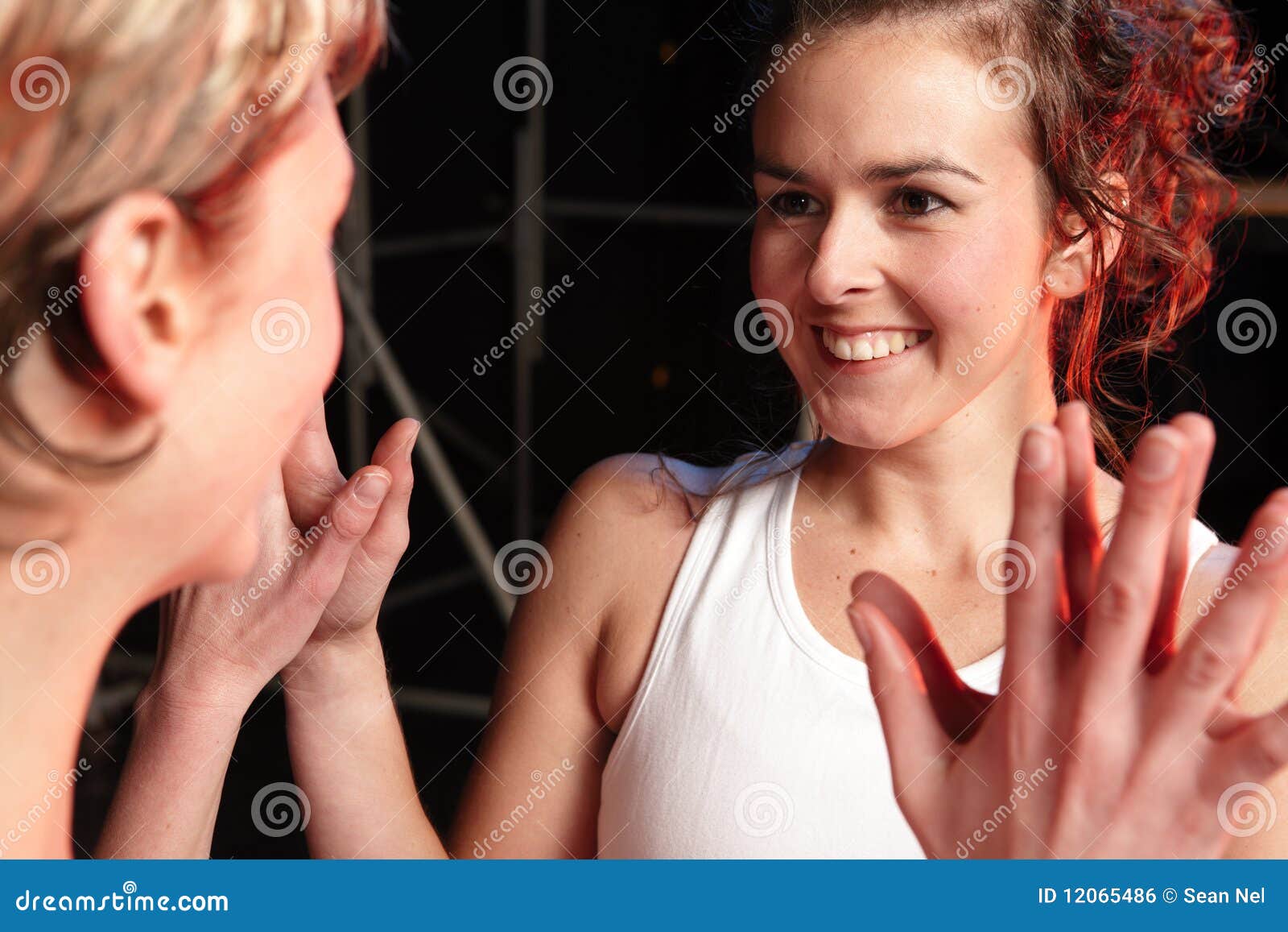 Dancers on stage stock photo. Image of lights, smiling - 12065486