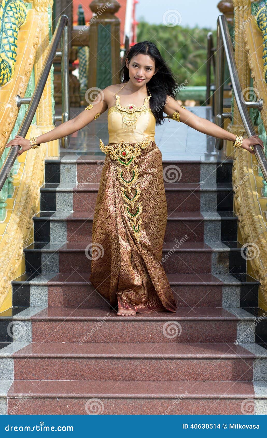 Dancers of the Traditional Thai Style Stock Photo - Image of cute ...