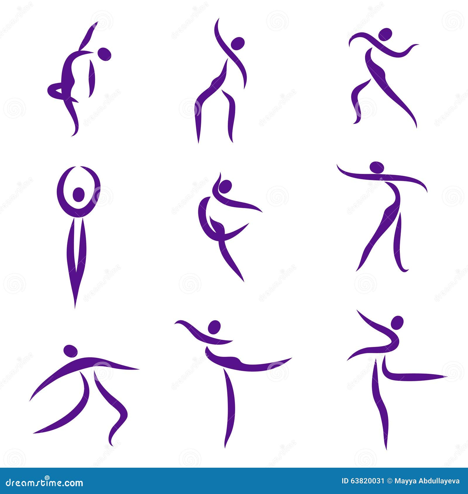 Dancing Abstract People, Symbols Stock Vector - Illustration of graphic ...