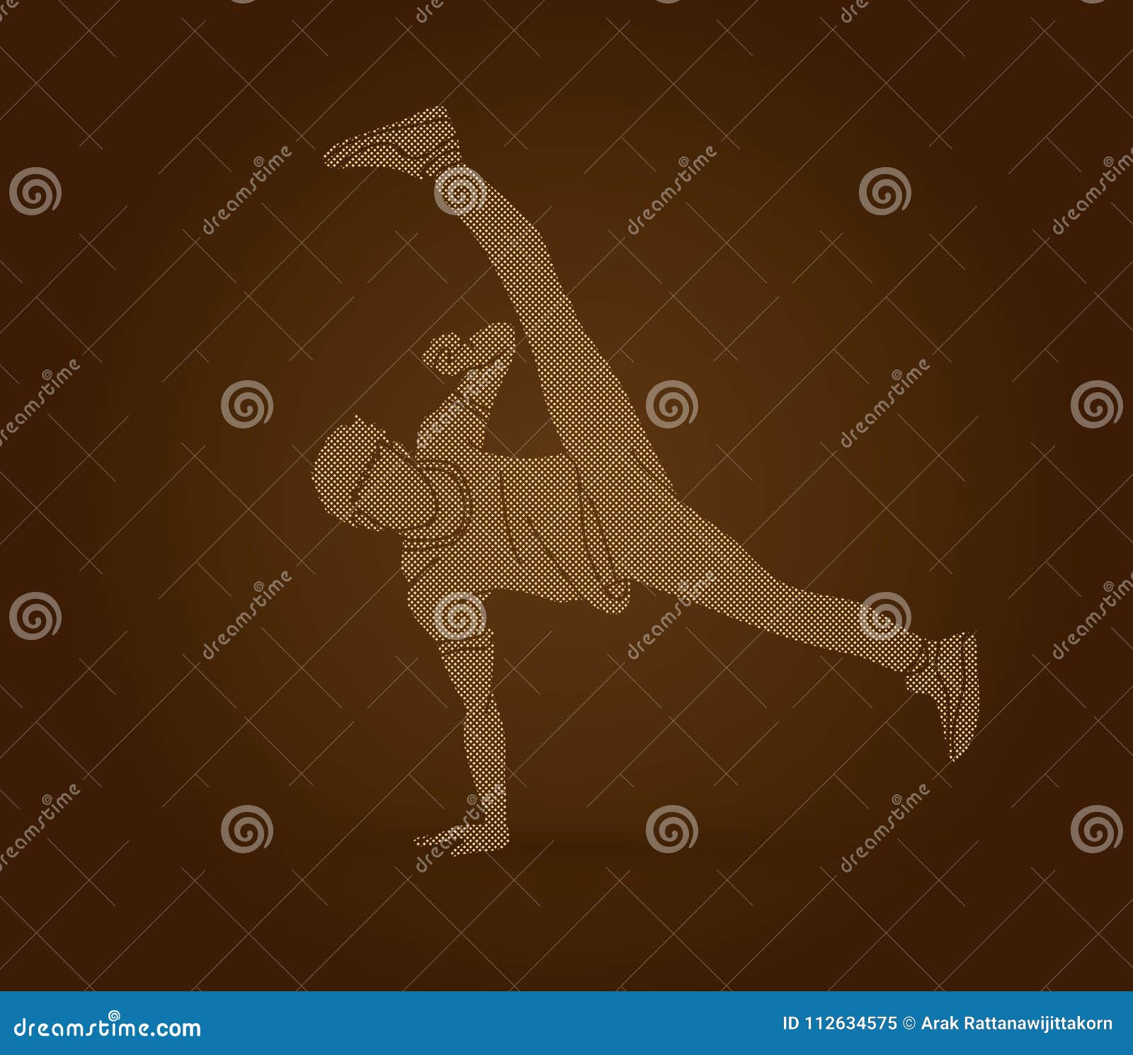 Dancing Action, Dancer Training Graphic Vector. Stock Vector ...