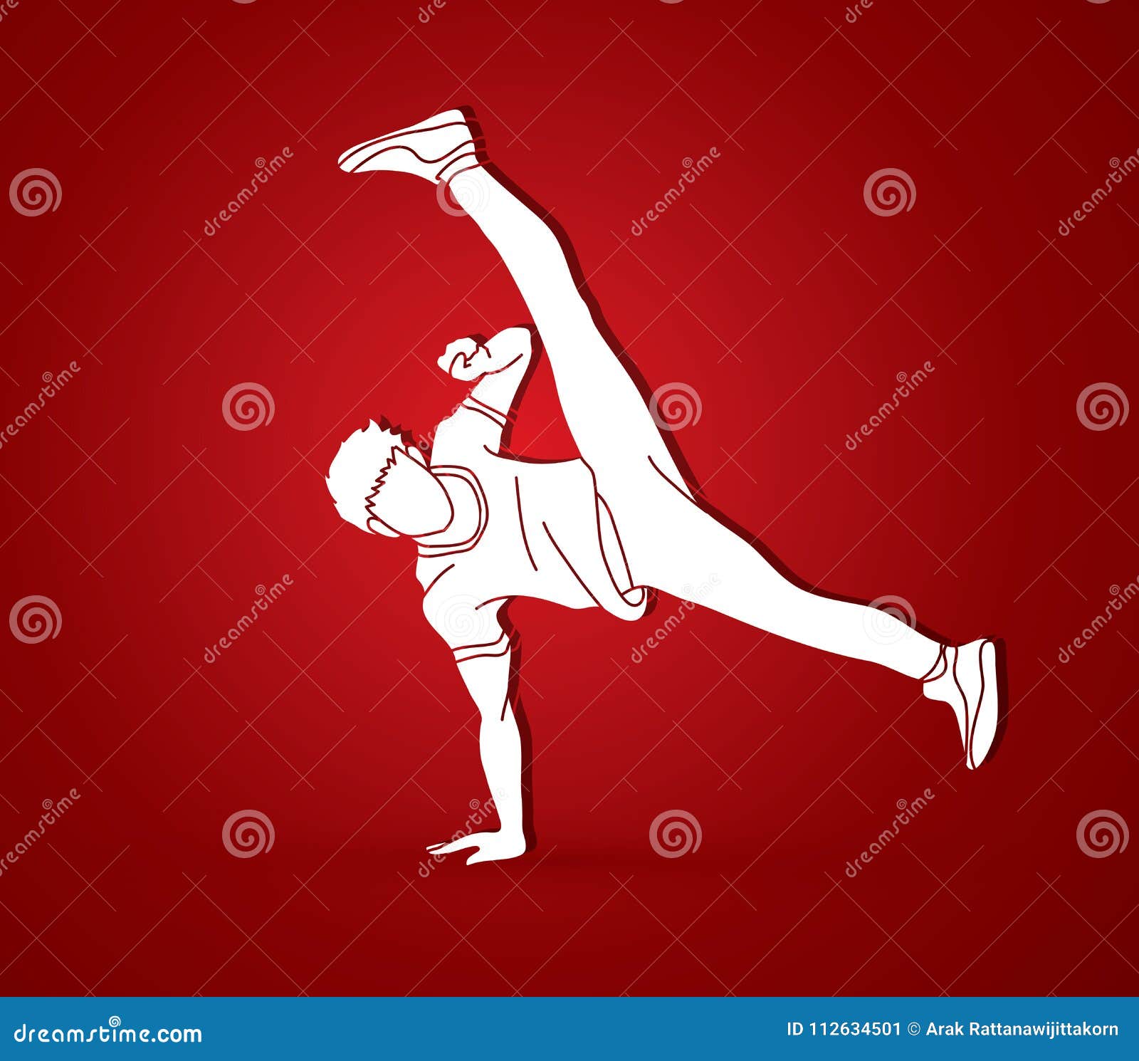 Dancing Action, Dancer Training Graphic Vector. Stock Vector ...