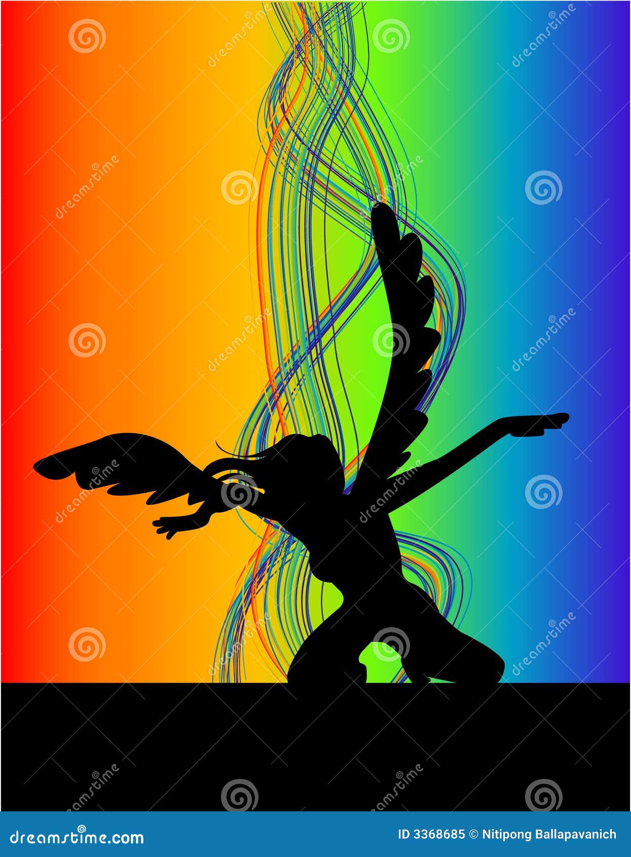 Dancing Angel stock vector. Illustration of confidence - 3368685