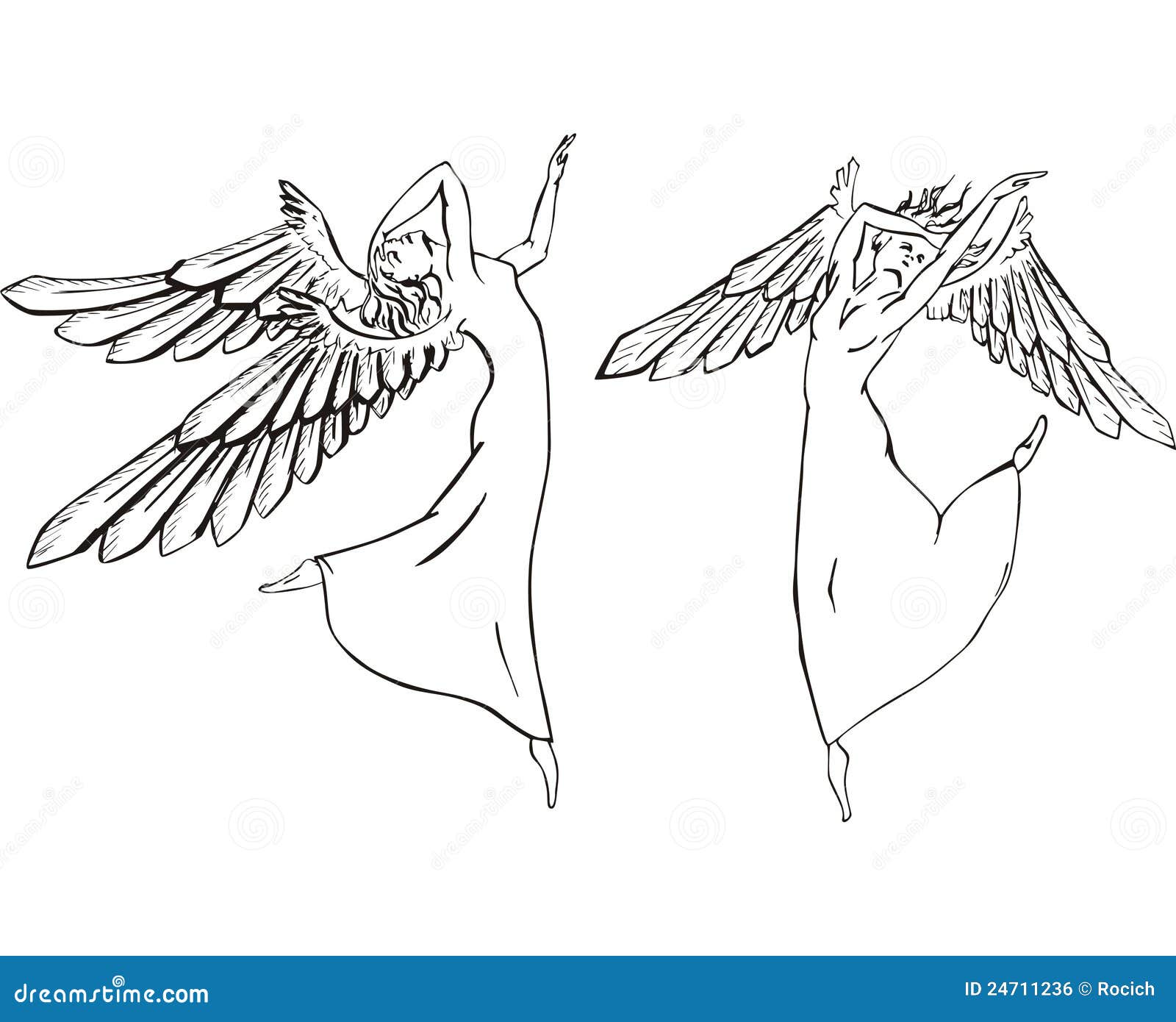 Dancing angels stock vector. Image of decorative, christianity - 24711236