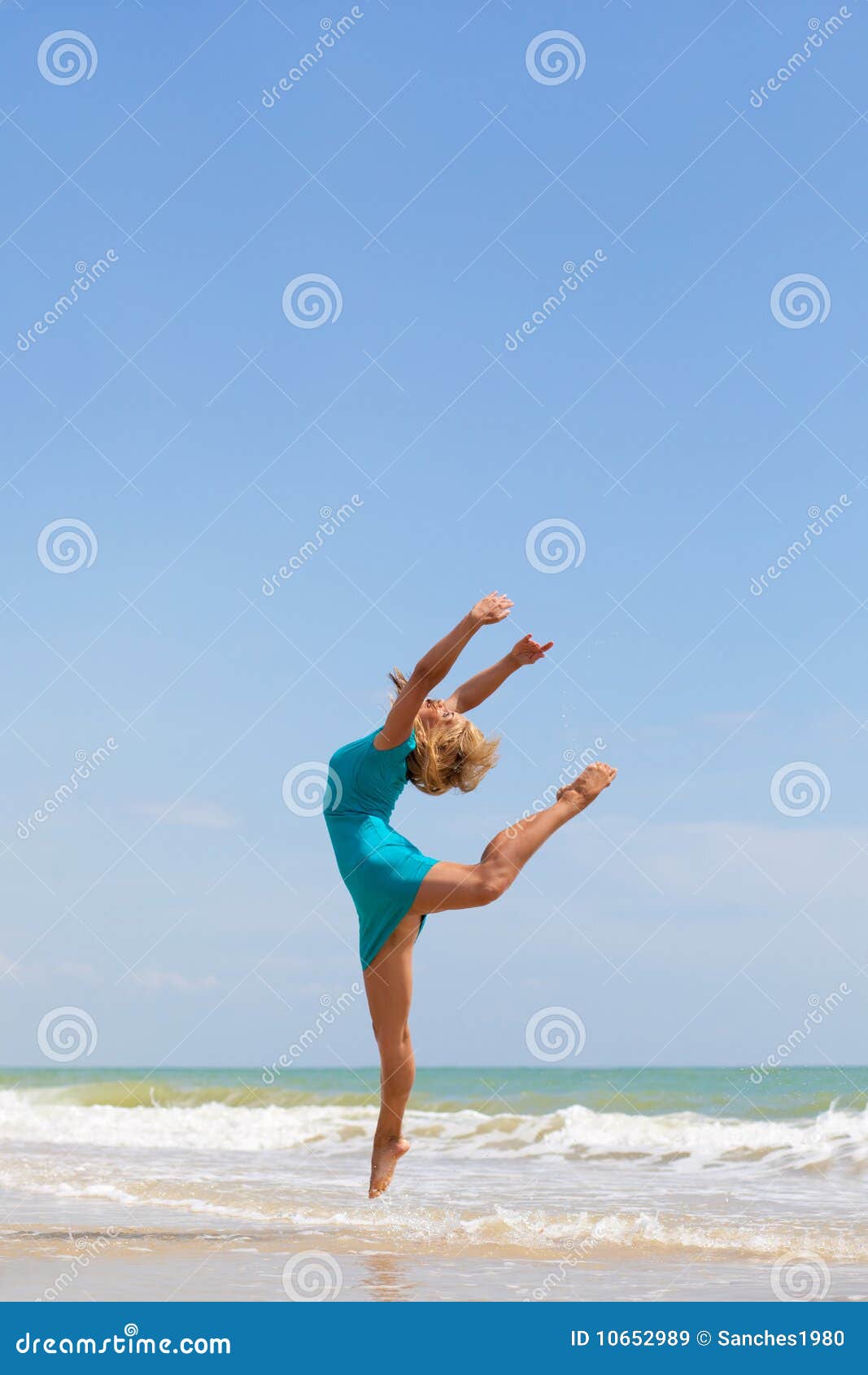 Dancing on the beach stock image. Image of ballet, horizon - 10652989