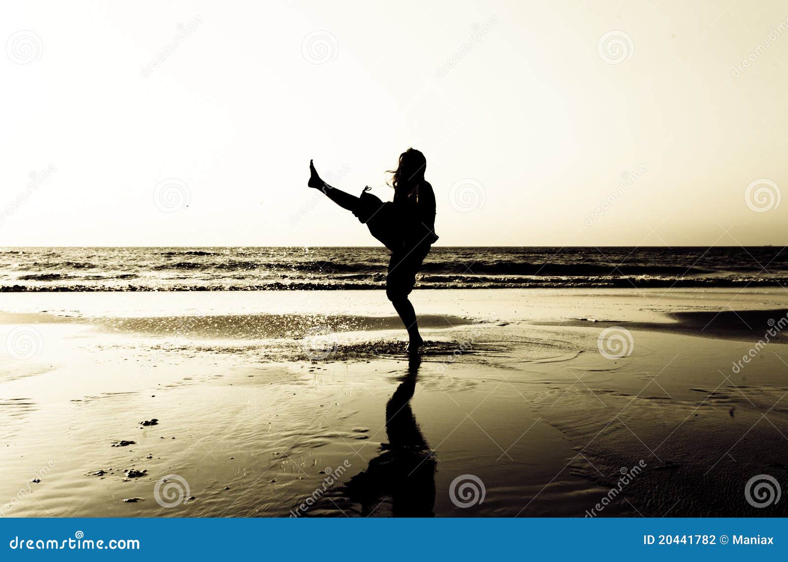 Dancing on beach stock photo. Image of dancer, person - 20441782