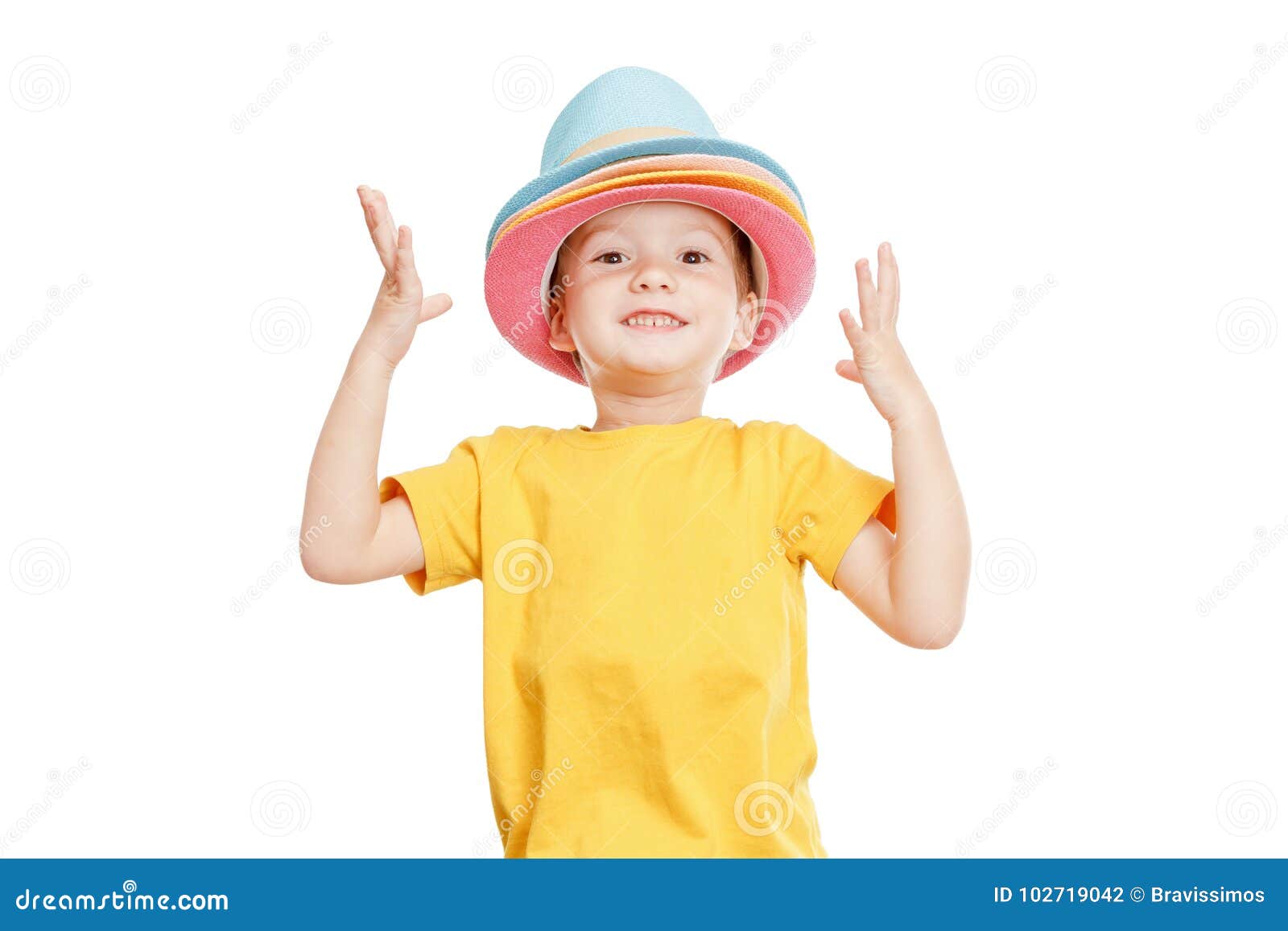 Dancing Boy in the Hat Isolated on White Stock Photo - Image of male ...