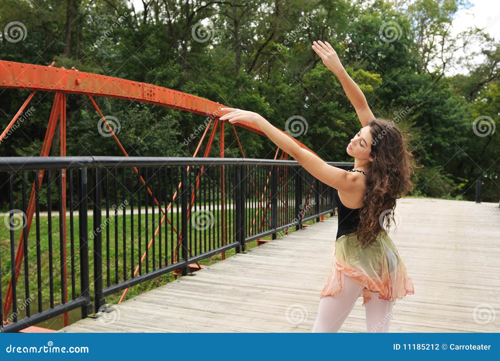 Dancing on the bridge stock photo. Image of female, dancer - 11185212