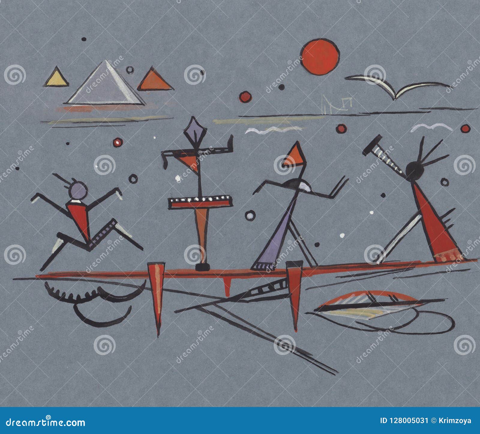 Dancing on bridge stock illustration. Illustration of women - 128005031