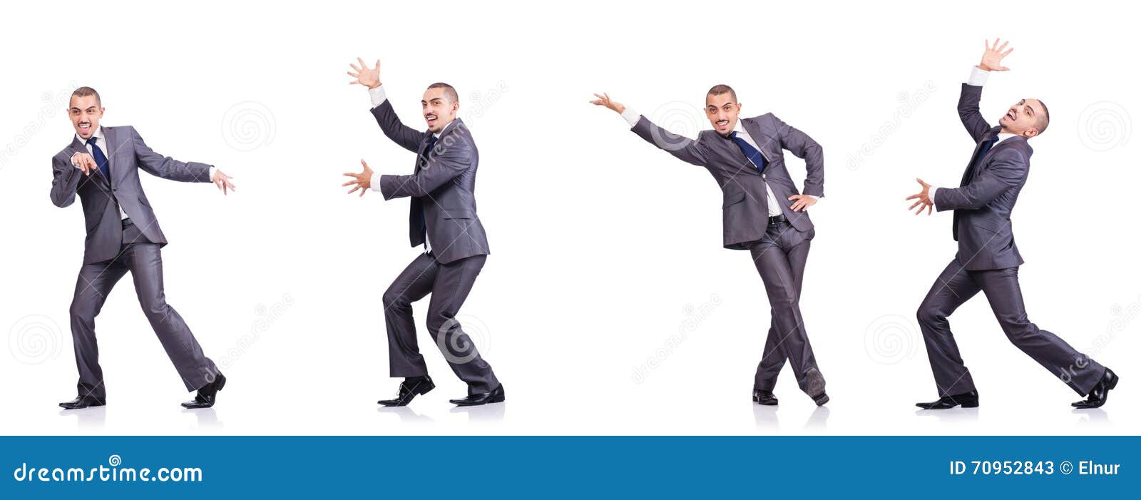Dancing Businessman Isolated on White Stock Image - Image of manager ...
