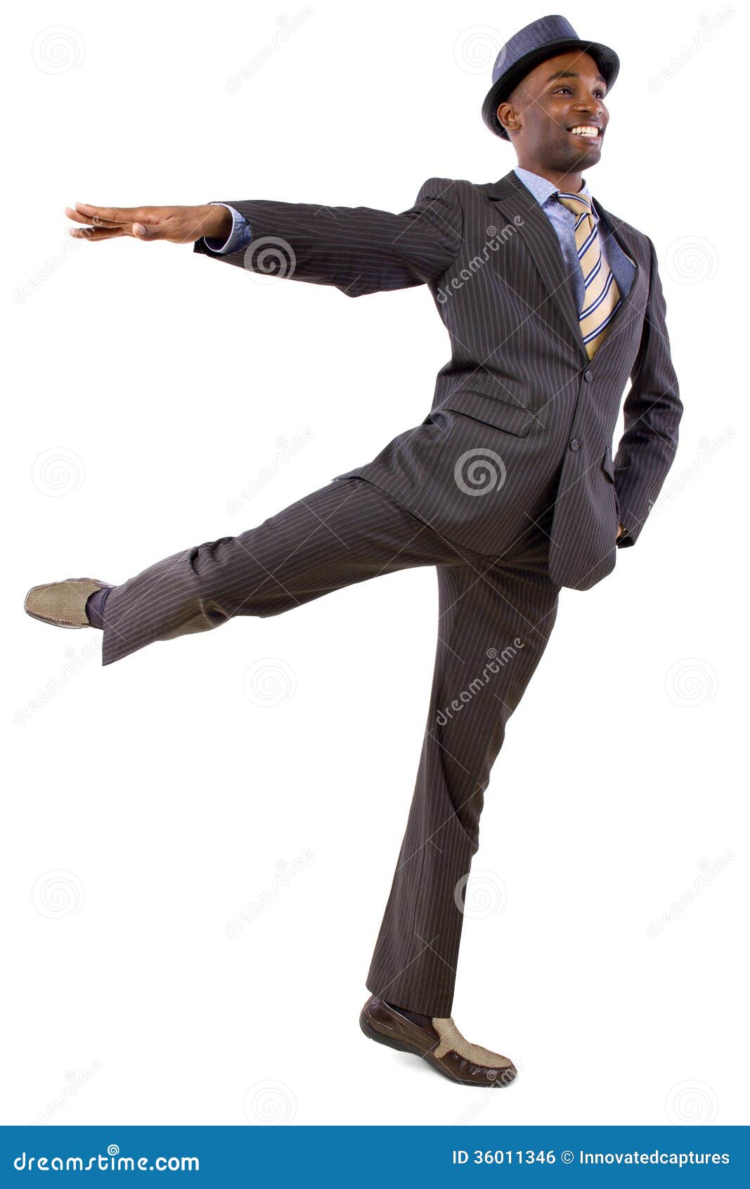 Dancing Businessman stock photo. Image of elegance, african - 36011346