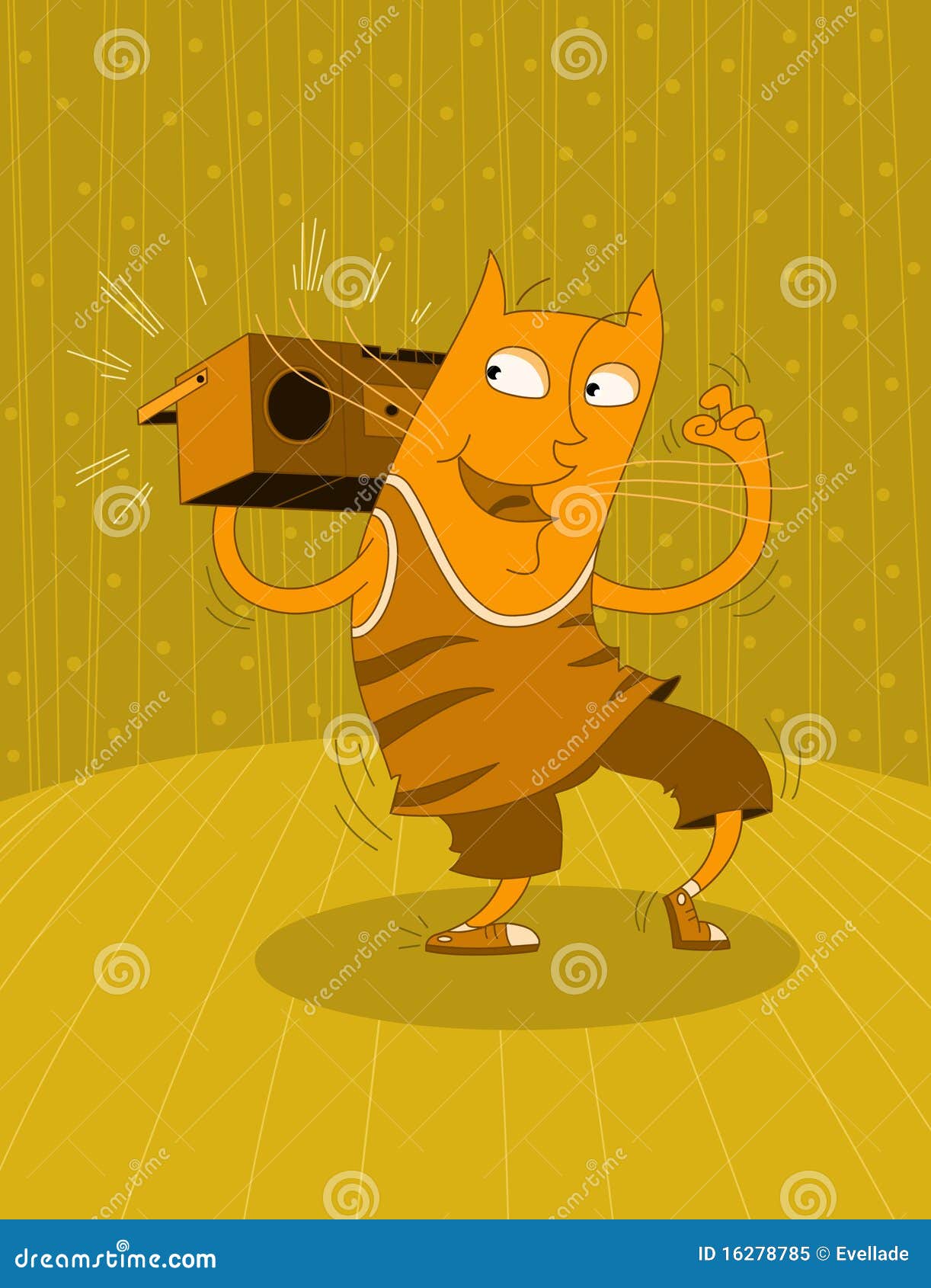 Dancing cat stock vector. Illustration of celebration - 16278785