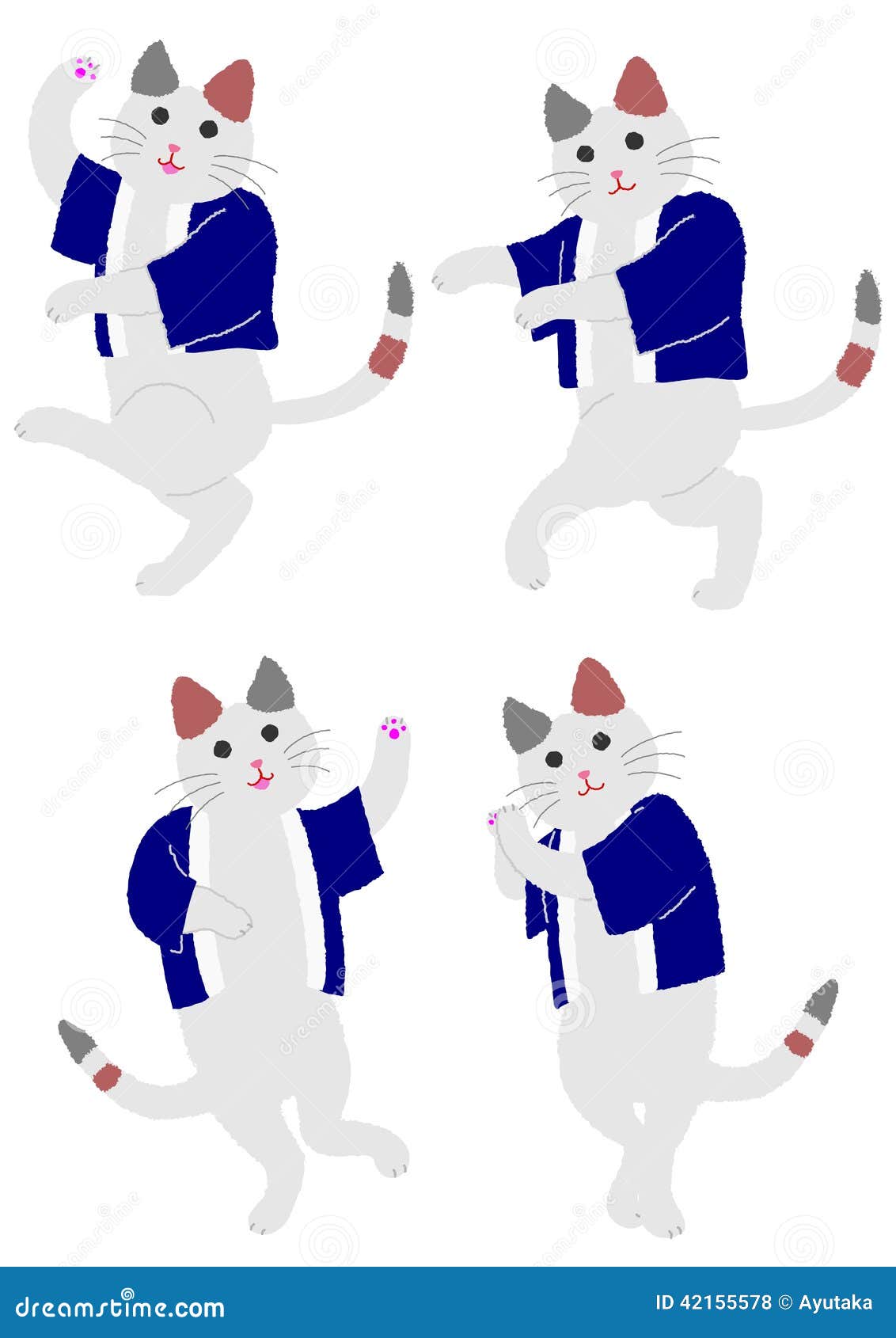 Dancing cats stock vector. Illustration of carnival, animal - 42155578