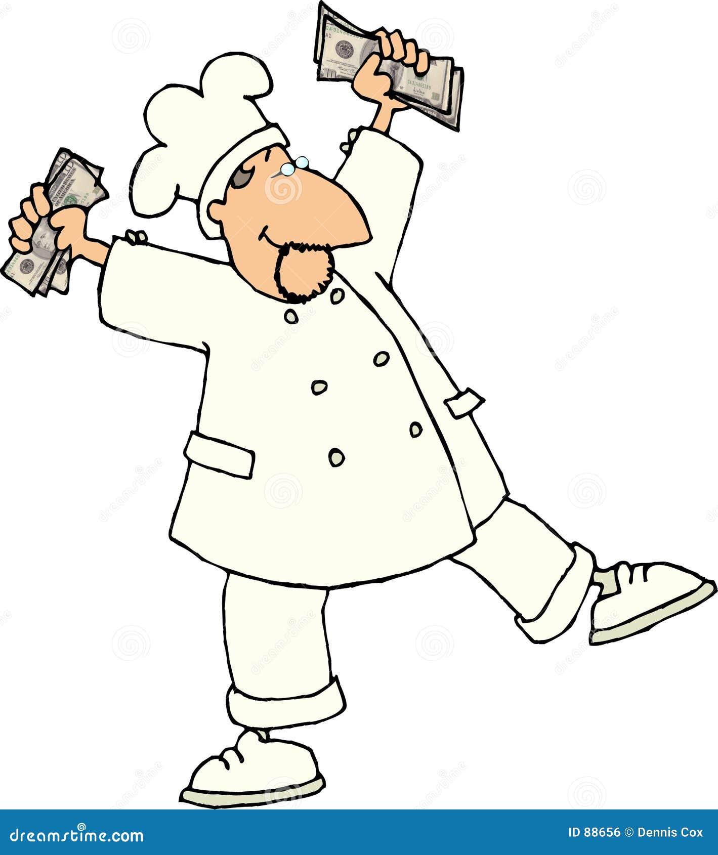 Dancing chef stock illustration. Illustration of comic, dancing - 88656