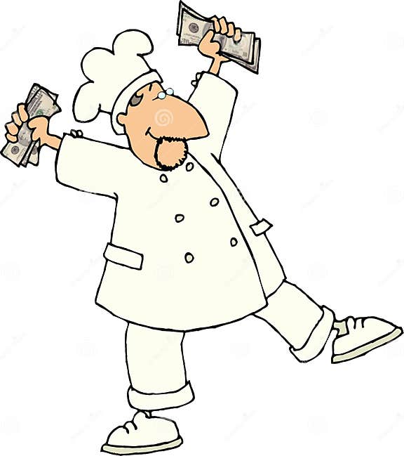 Dancing chef stock illustration. Illustration of comic, dancing - 88656