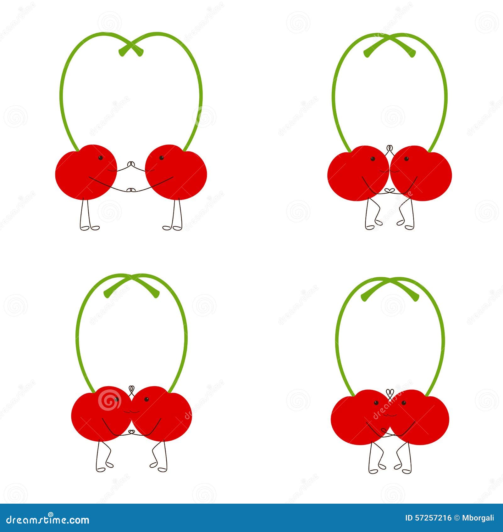 Dancing cherries stock vector. Illustration of awesome - 57257216